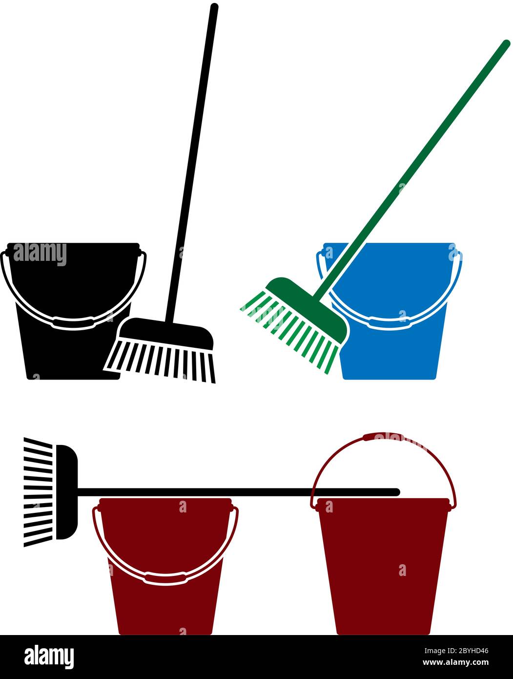 Bucket mop symbol Cut Out Stock Images & Pictures - Alamy