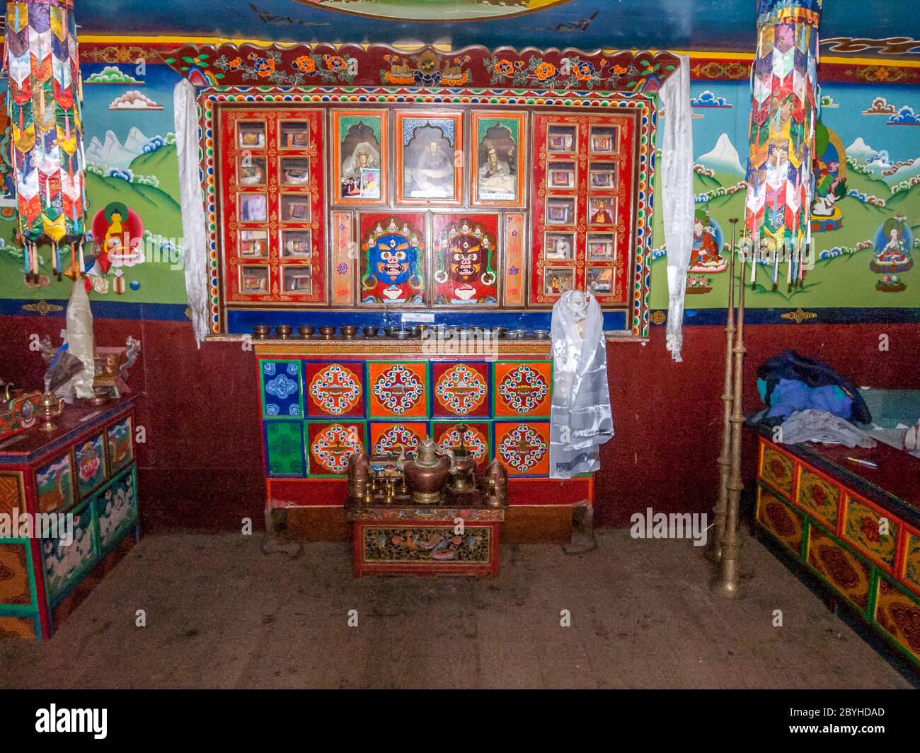 Nepal. Island Peak Trek. At Namche Bazaar township at the Sherpa ...