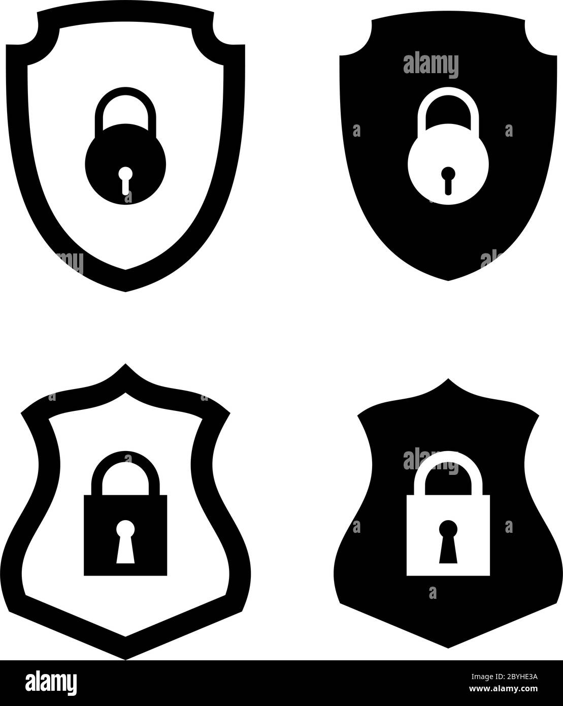 Web Security Shield Protection Vector Illustration Stock Vector Image ...