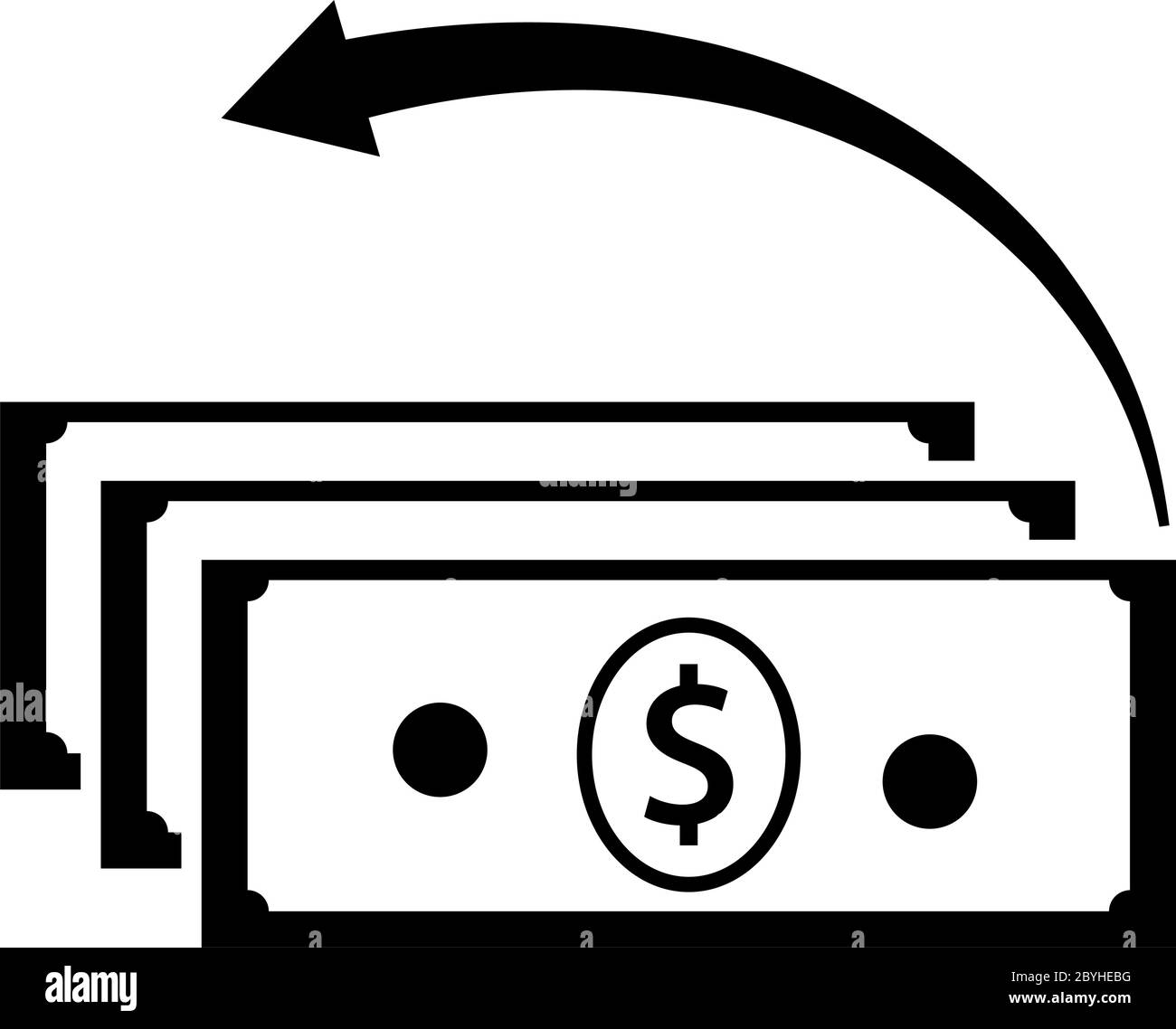 Money back icon cashback Black and White Stock Photos & Images - Alamy