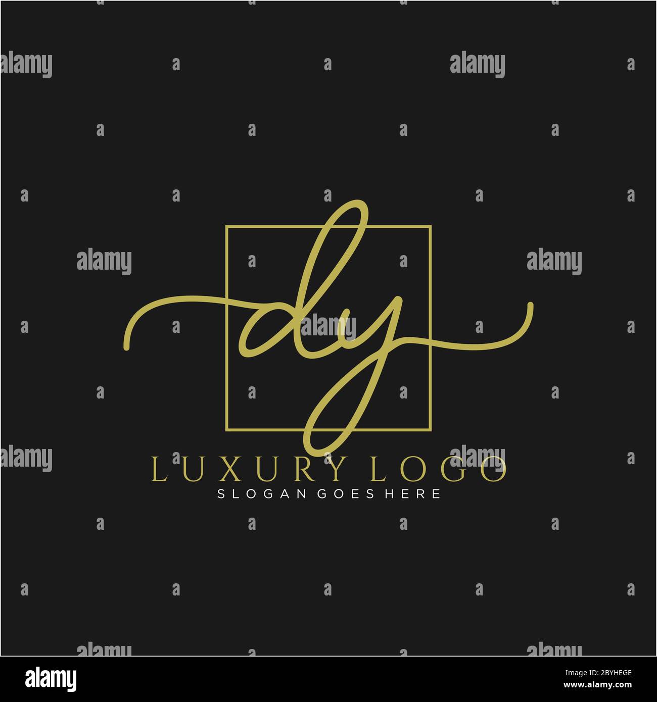 Dy initials logo Stock Vector Images - Alamy