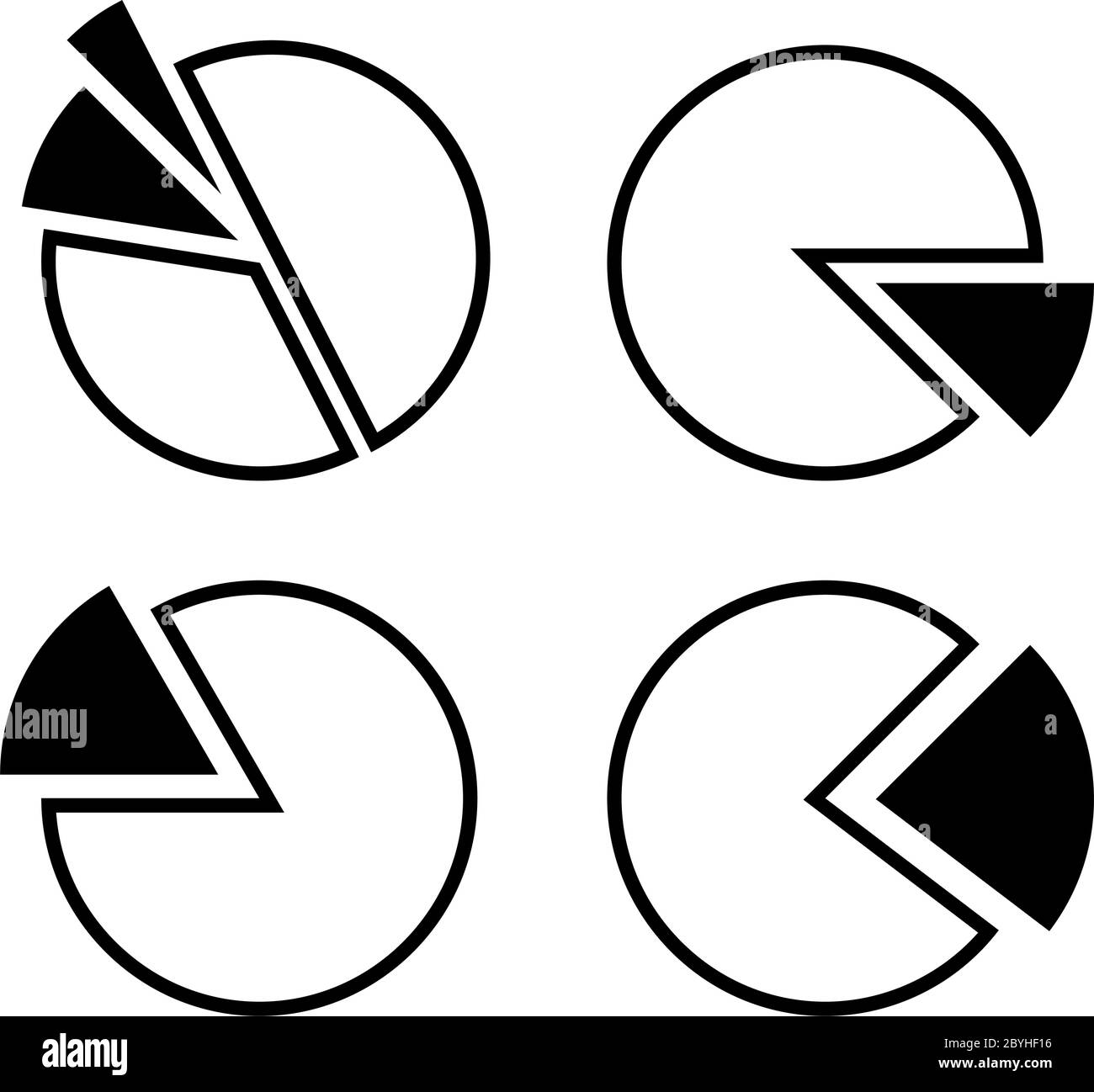 Pie Chart Icon Set Vector Illustration Stock Vector Image & Art - Alamy