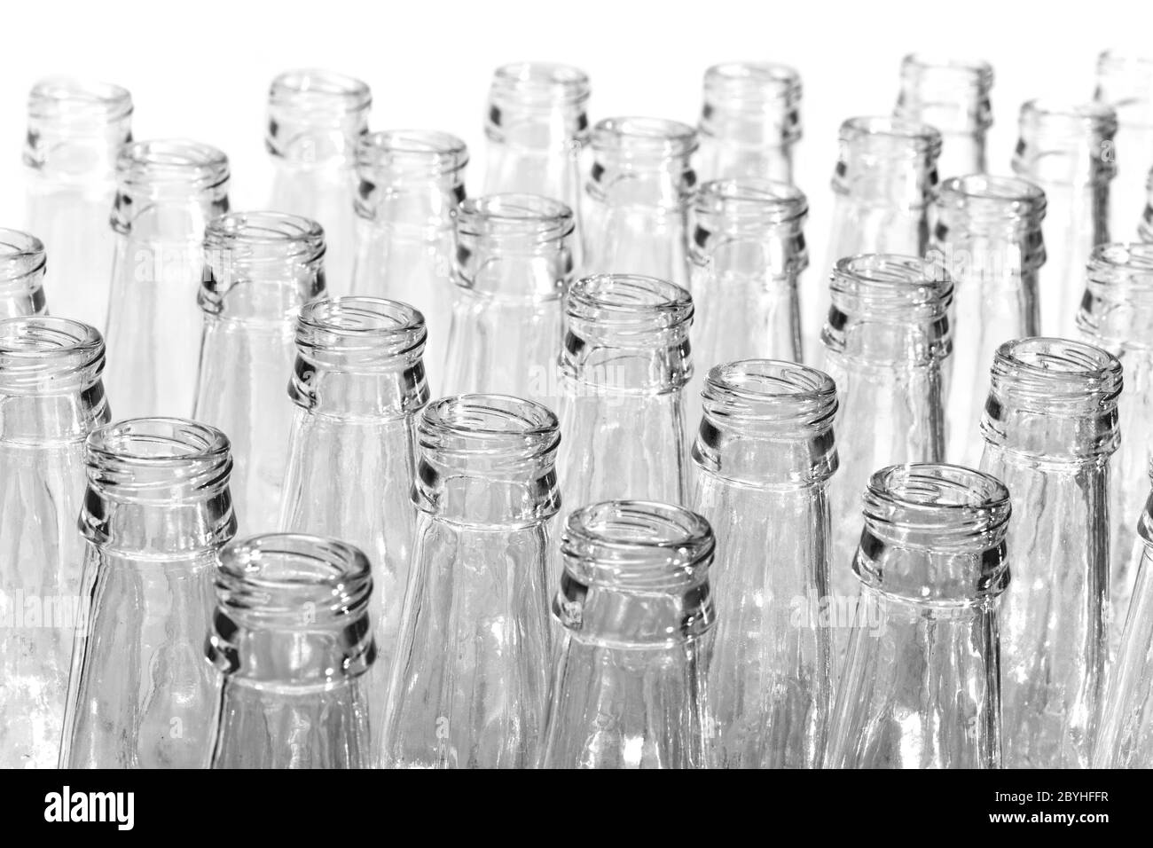 Empty glass bottles Stock Photo - Alamy