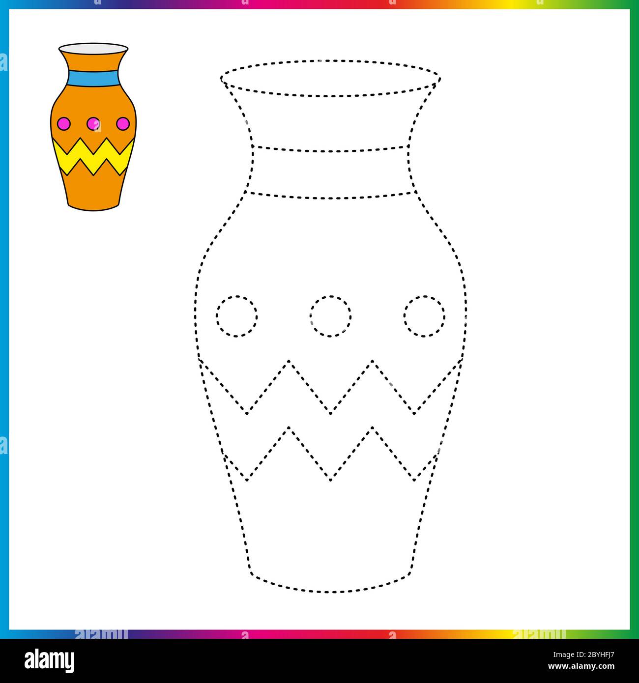 VASE , connect the dots and coloring page. Worksheet - game for kids ...