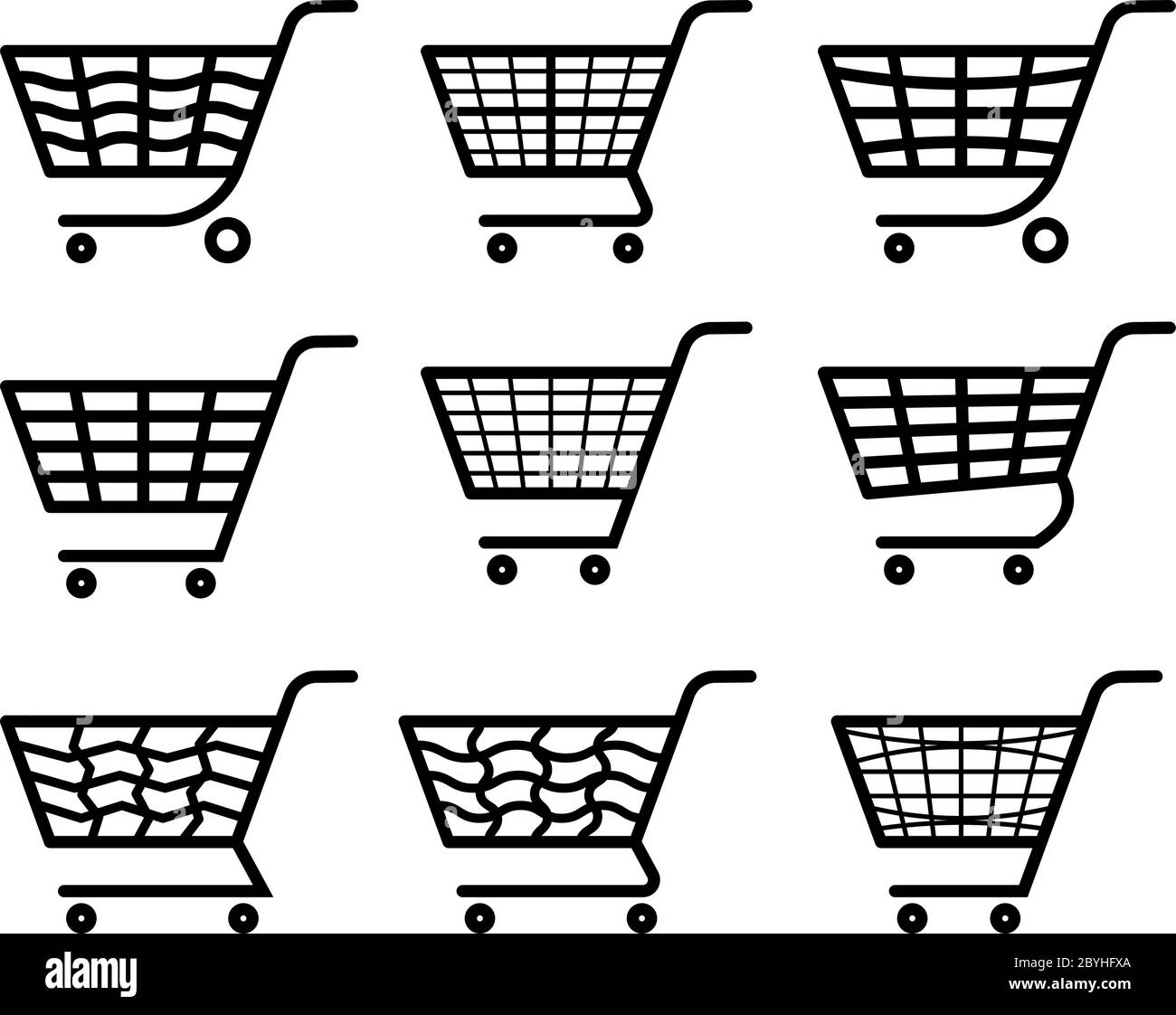 Banner empty shopping cart Black and White Stock Photos & Images - Alamy