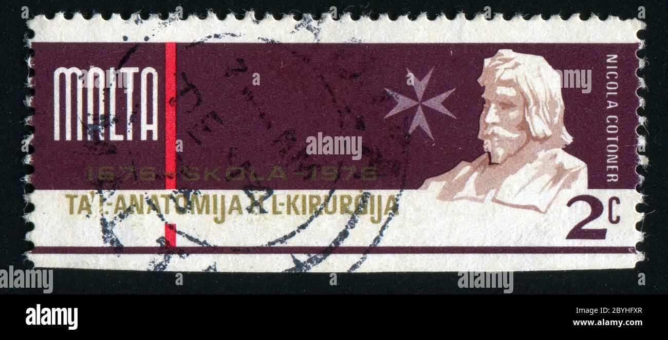 MALTA - CIRCA 1991: Grandmaster Nicola Cotoner Founder, circa 1991 ...