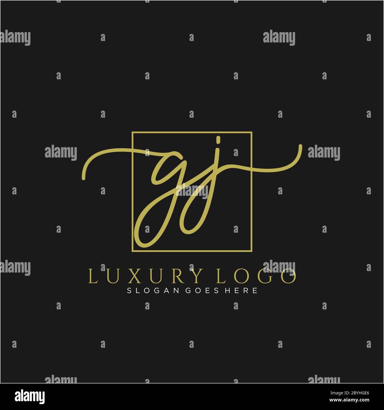 Gj initials logo Stock Vector Images - Alamy