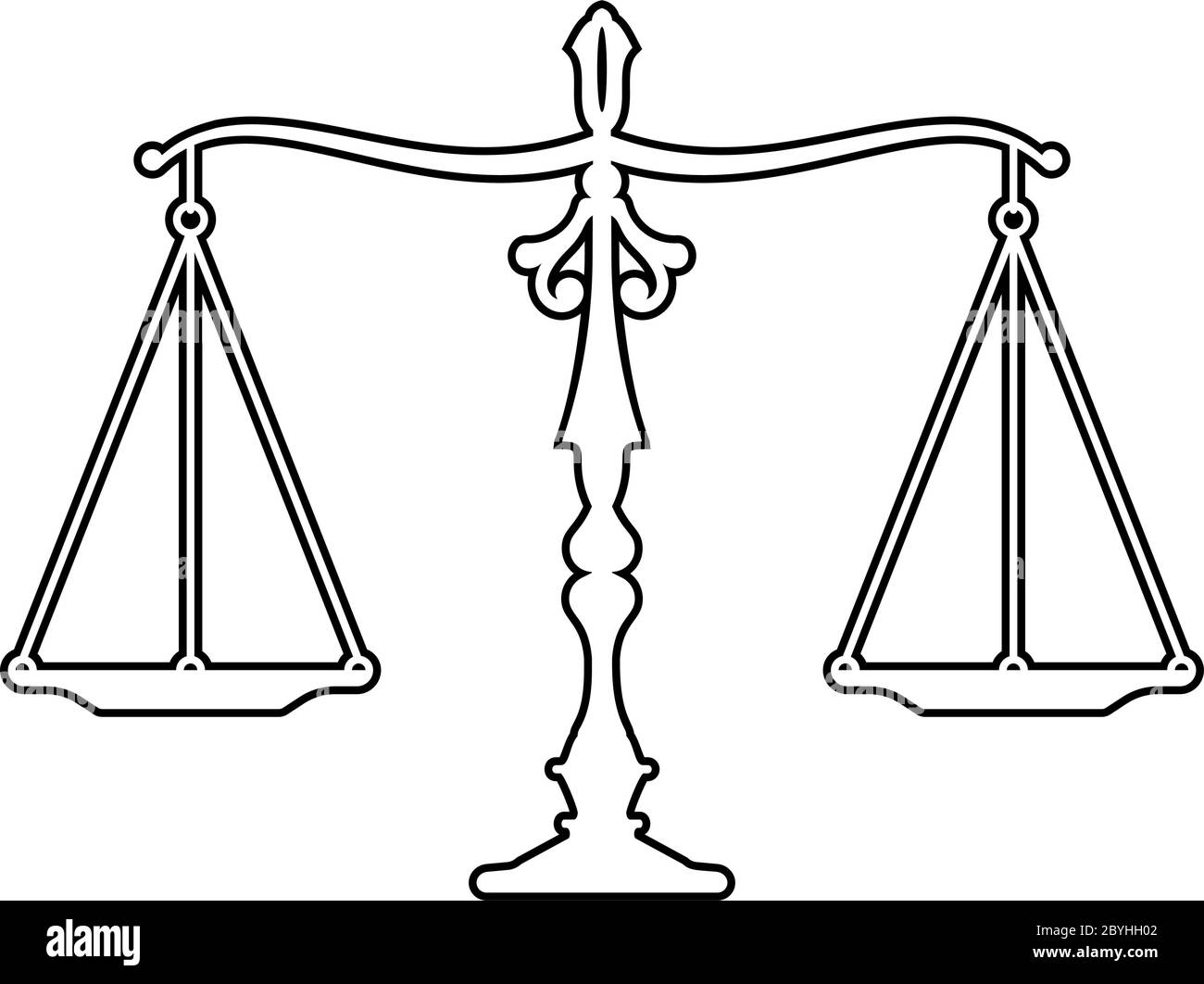 Judge Gavel Scales Of Justice Icon Vector Illustration Stock Vector ...
