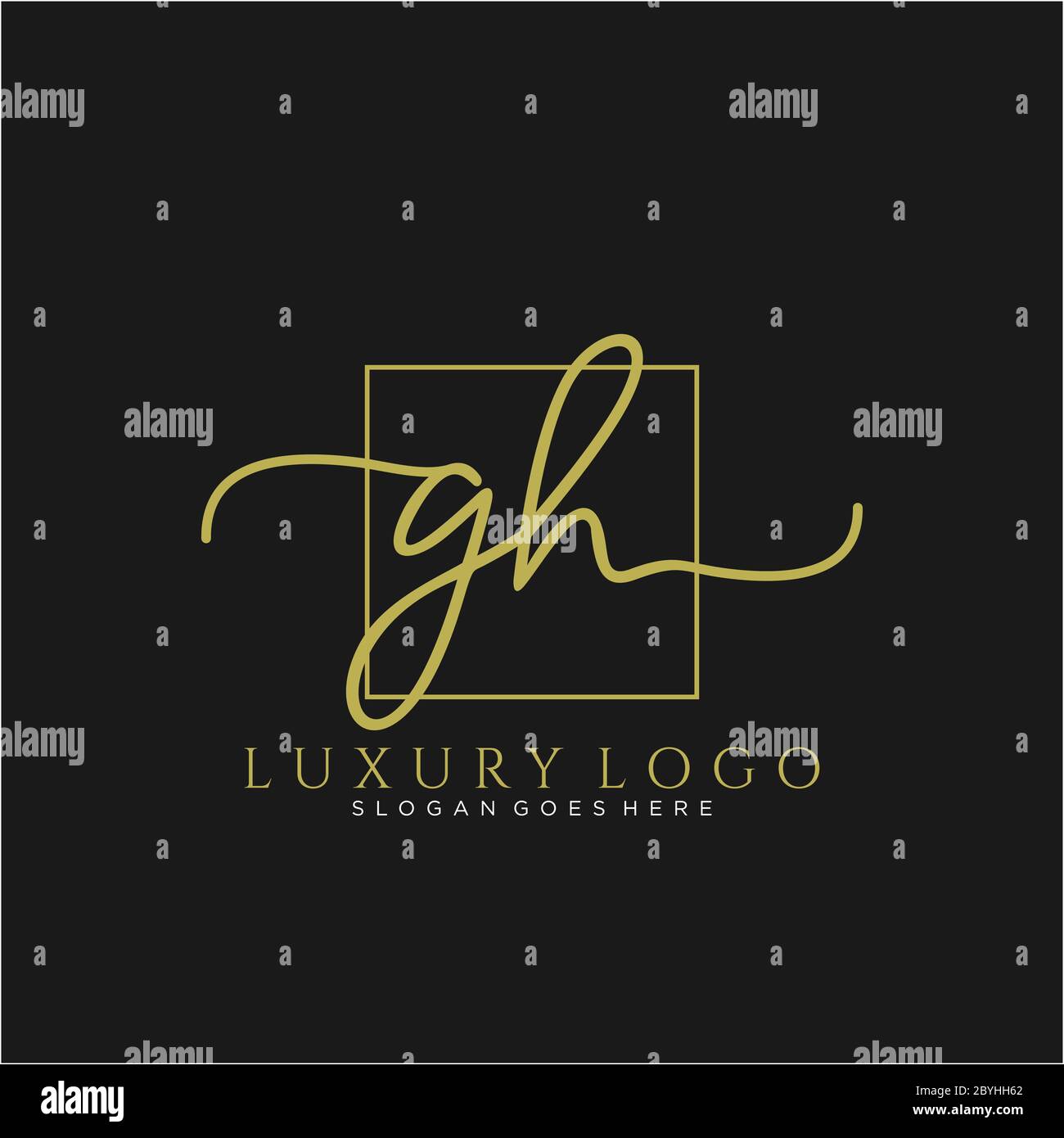 Gh initials logo hi-res stock photography and images - Alamy
