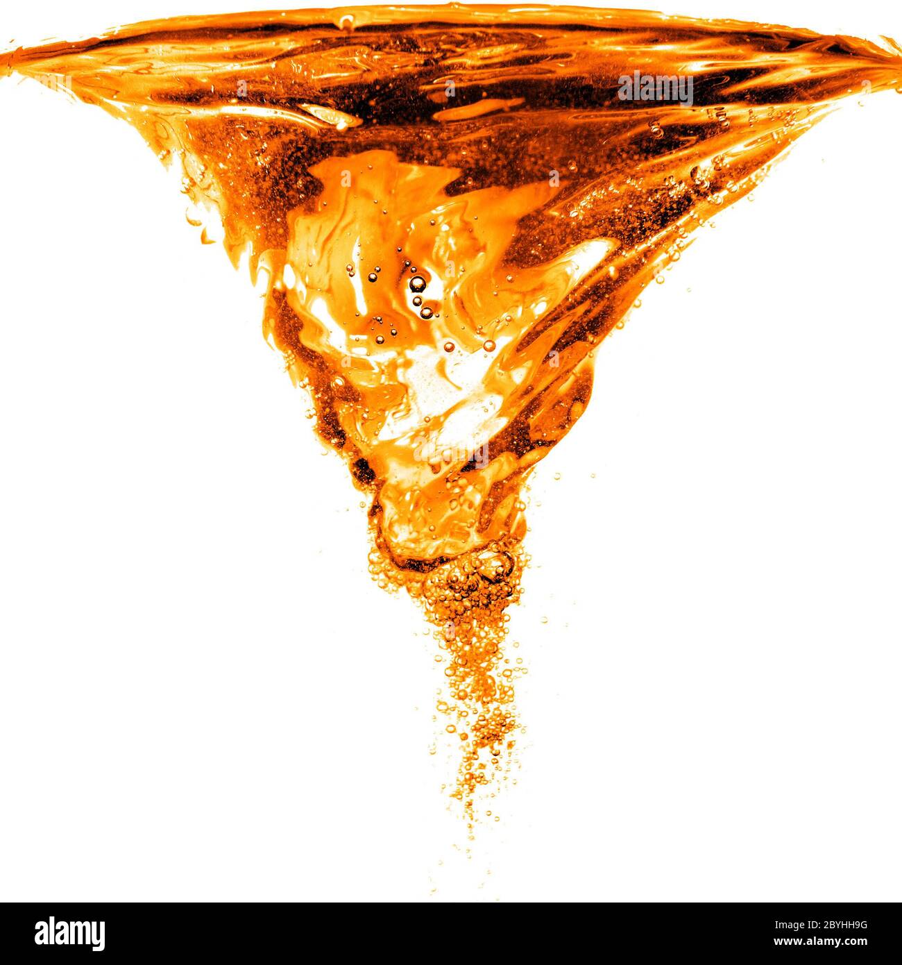 orange water splash isolated on white Stock Photo - Alamy