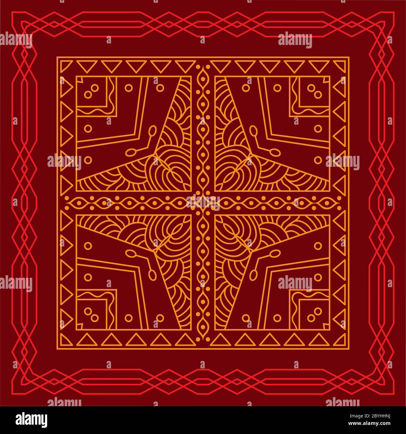 Folk, Tribal Design, Motif, Wall Painting Vector Art Stock Vector Image ...