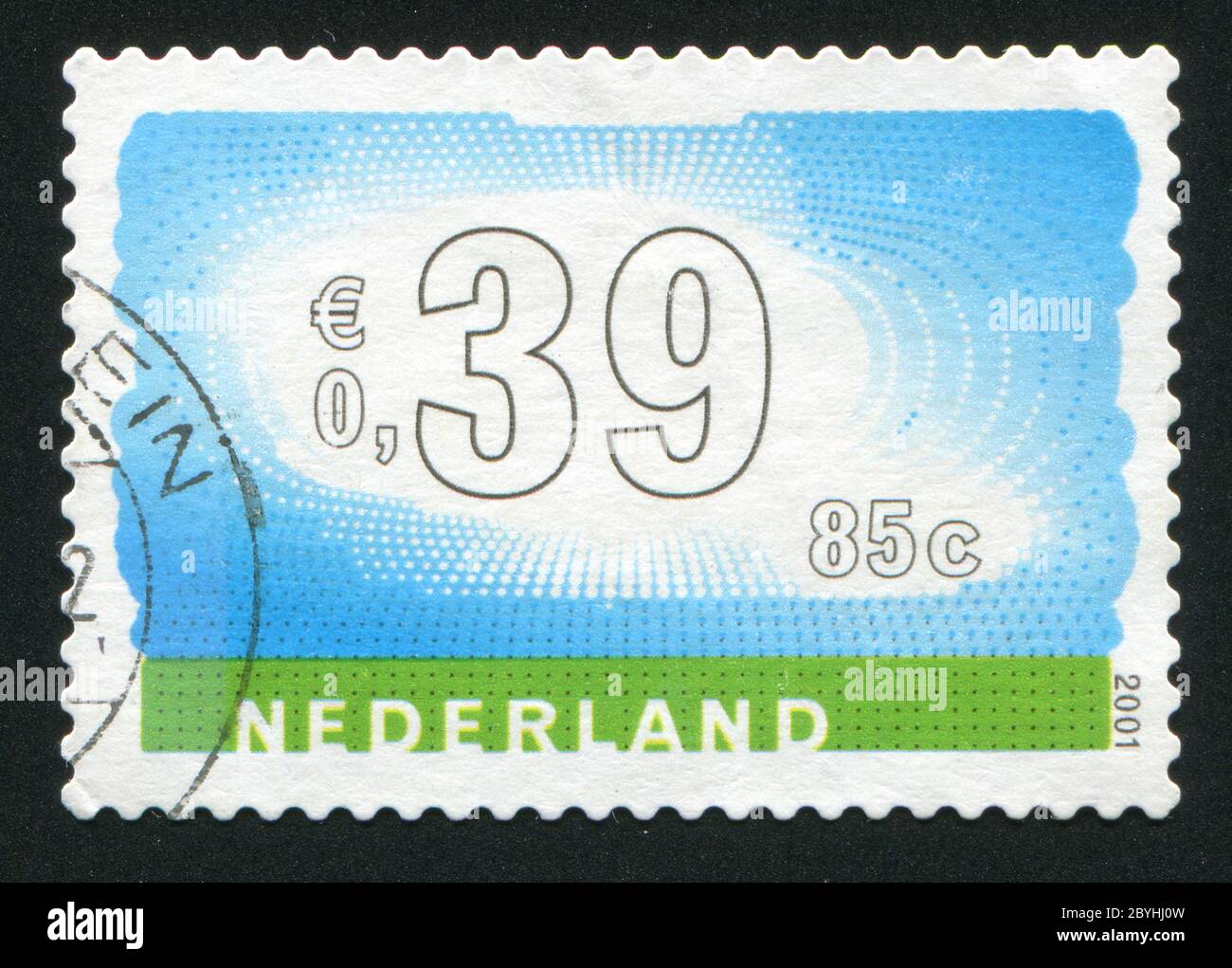 NETHERLANDS - CIRCA 2001: Stamp of the Netherlands with an abstract ...