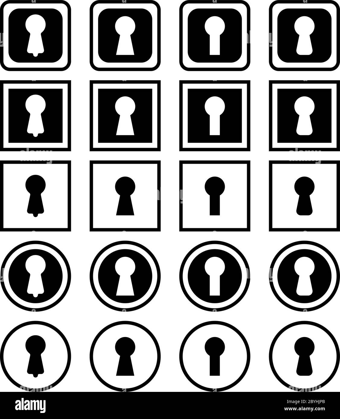 Keyhole Icon Vector Illustration Stock Vector Image & Art - Alamy