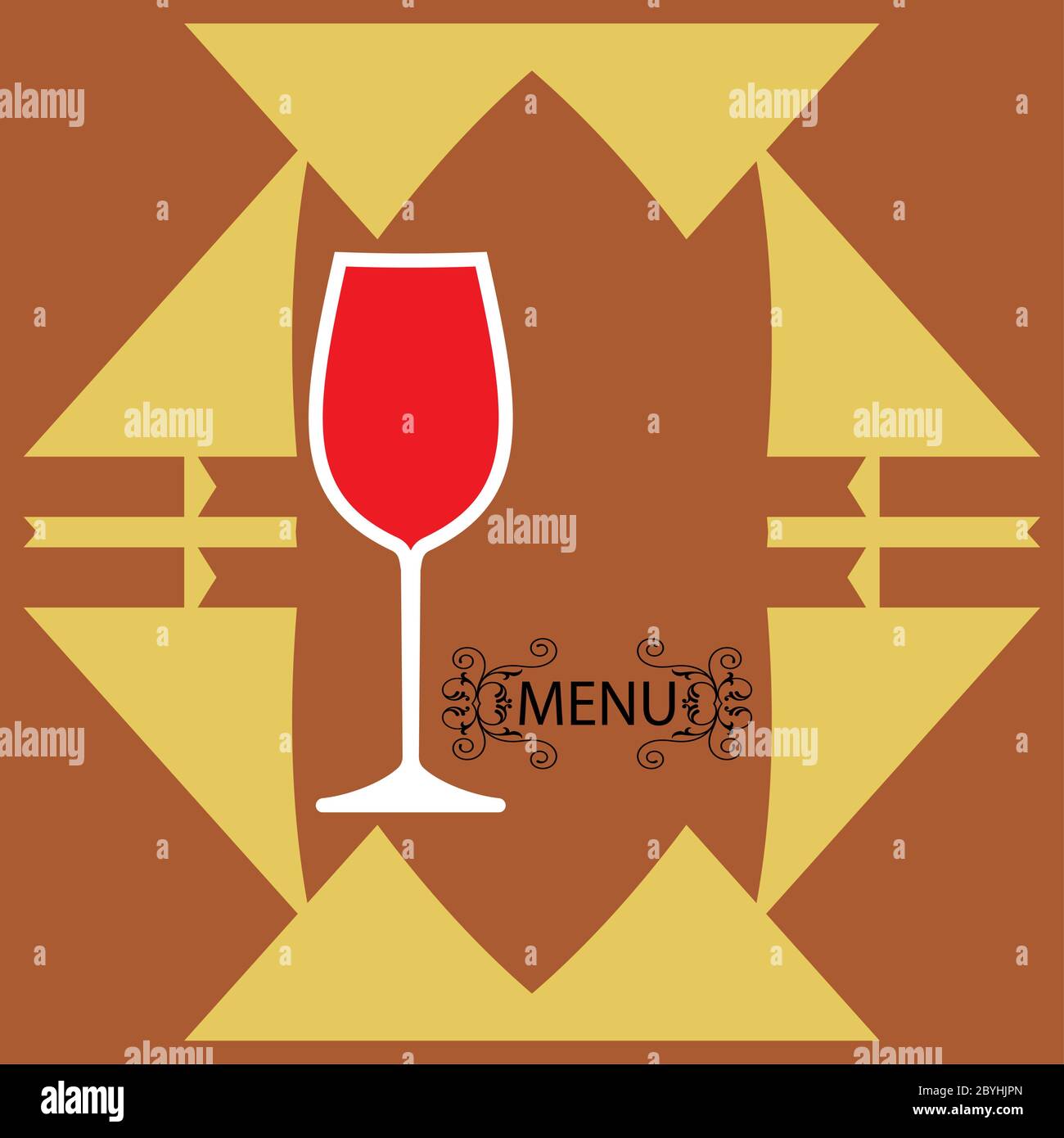 Wine Menu Card Design Template Vector Illustration Stock Vector Image ...