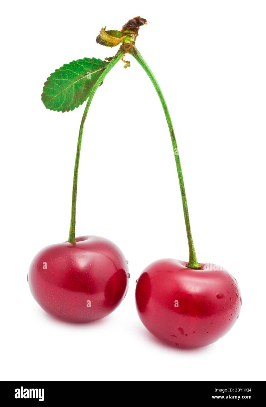Closeup bright red cherry hi-res stock photography and images - Alamy