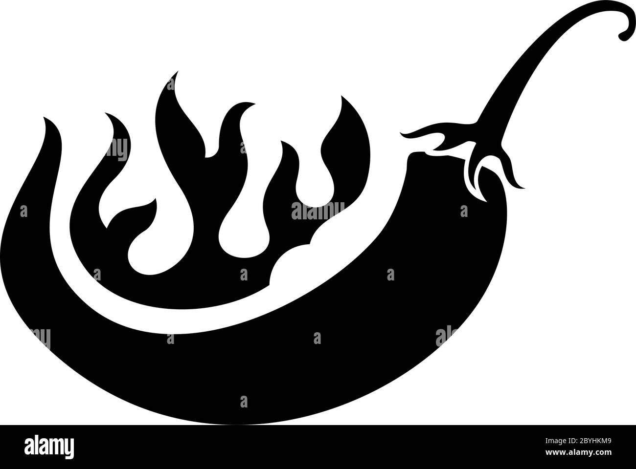 Hot Chilli Pepper Sketch Style Vector Illustration Stock Vector Image ...