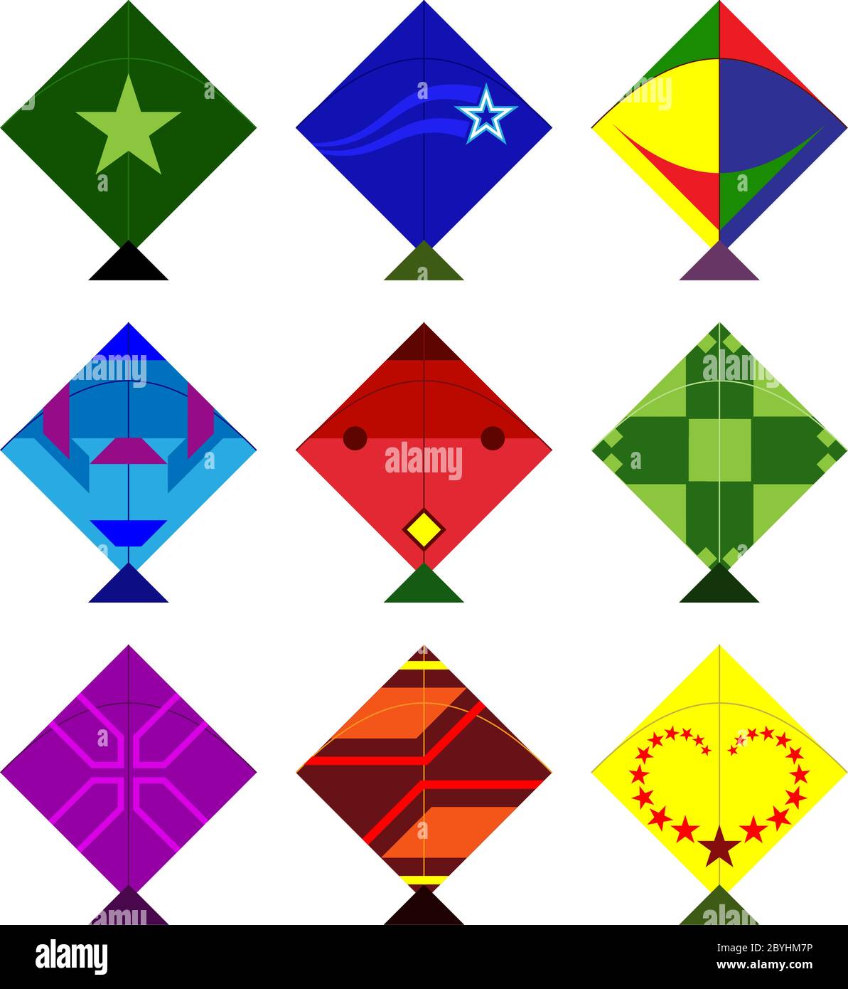 Kite Design Collection Vector Illustration Stock Vector Image & Art - Alamy