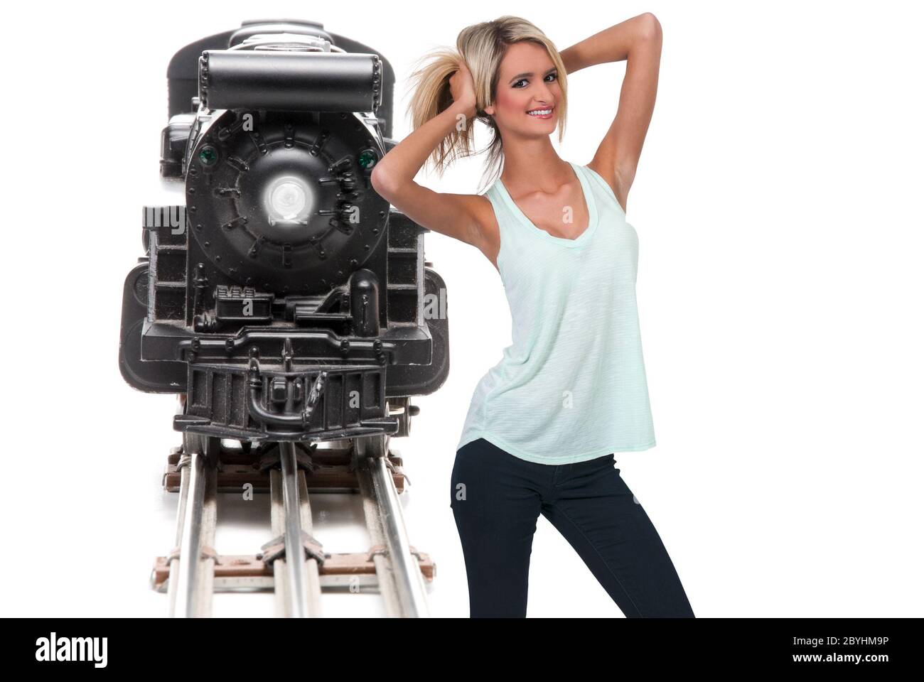 Old train track rails Cut Out Stock Images & Pictures - Alamy