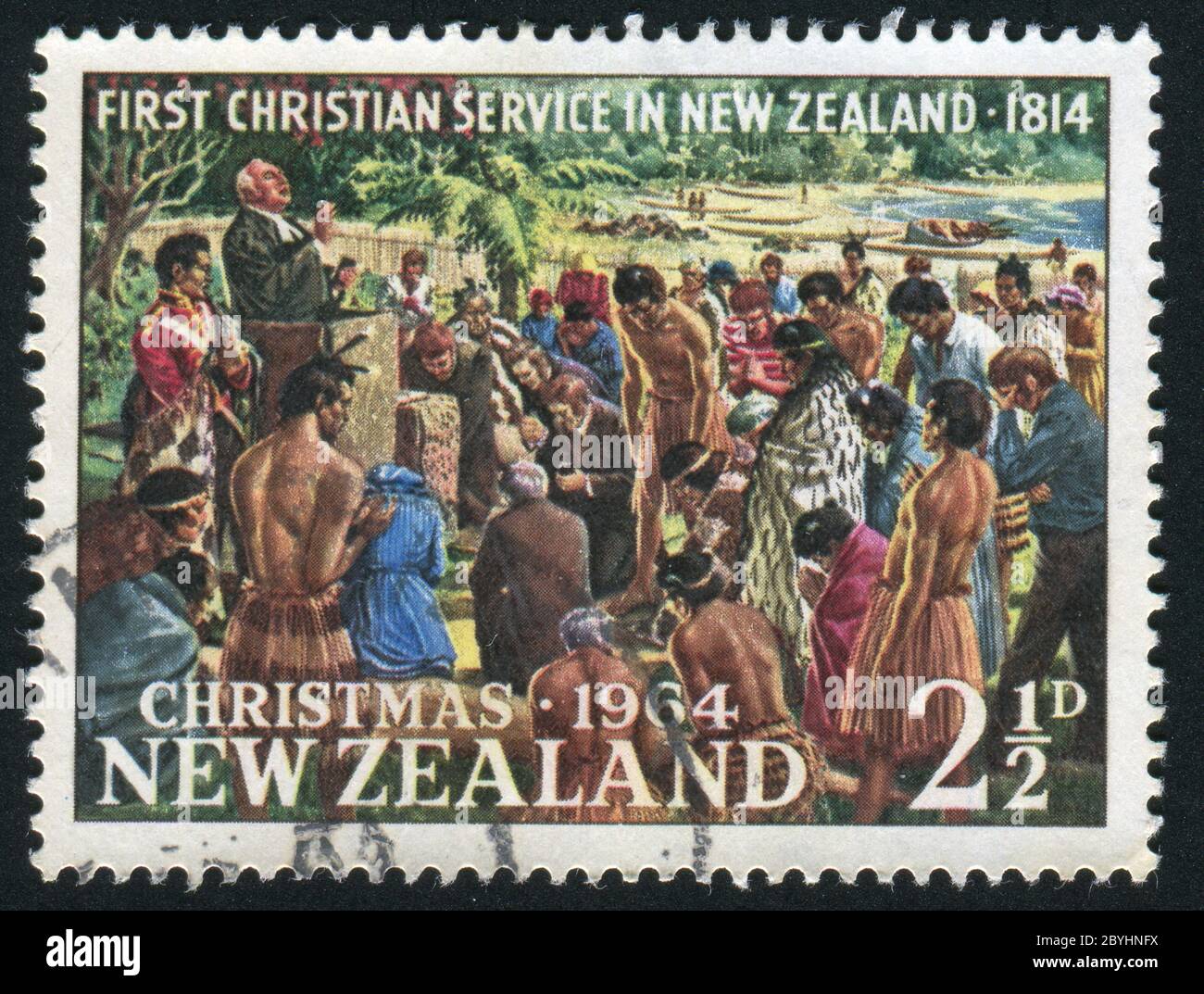 NEW ZEALAND - CIRCA 1964: Rev. Samuel Marsden Conducting First ...