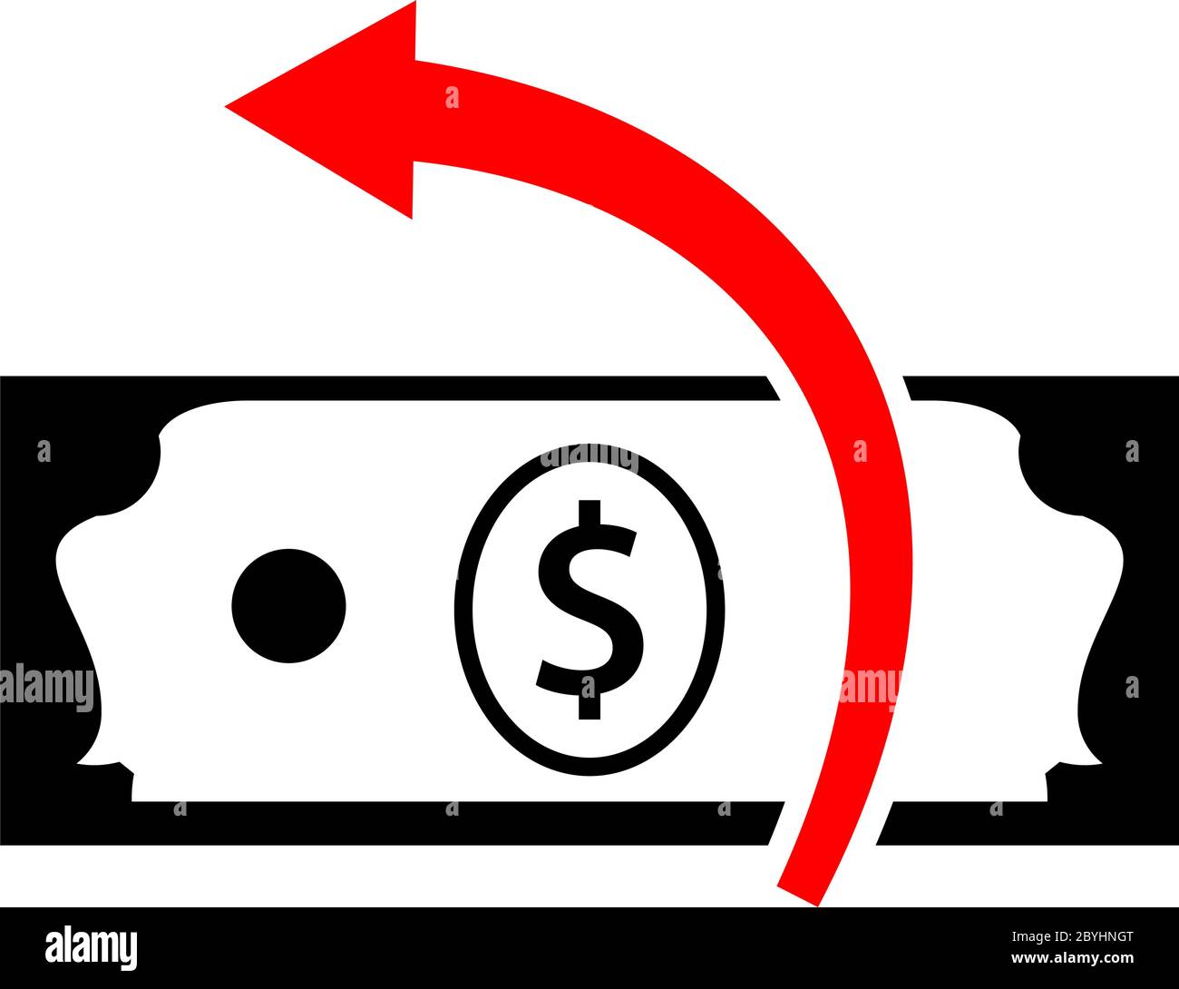 Money Back Dollar Icon Vector Illustration Stock Vector Image & Art - Alamy
