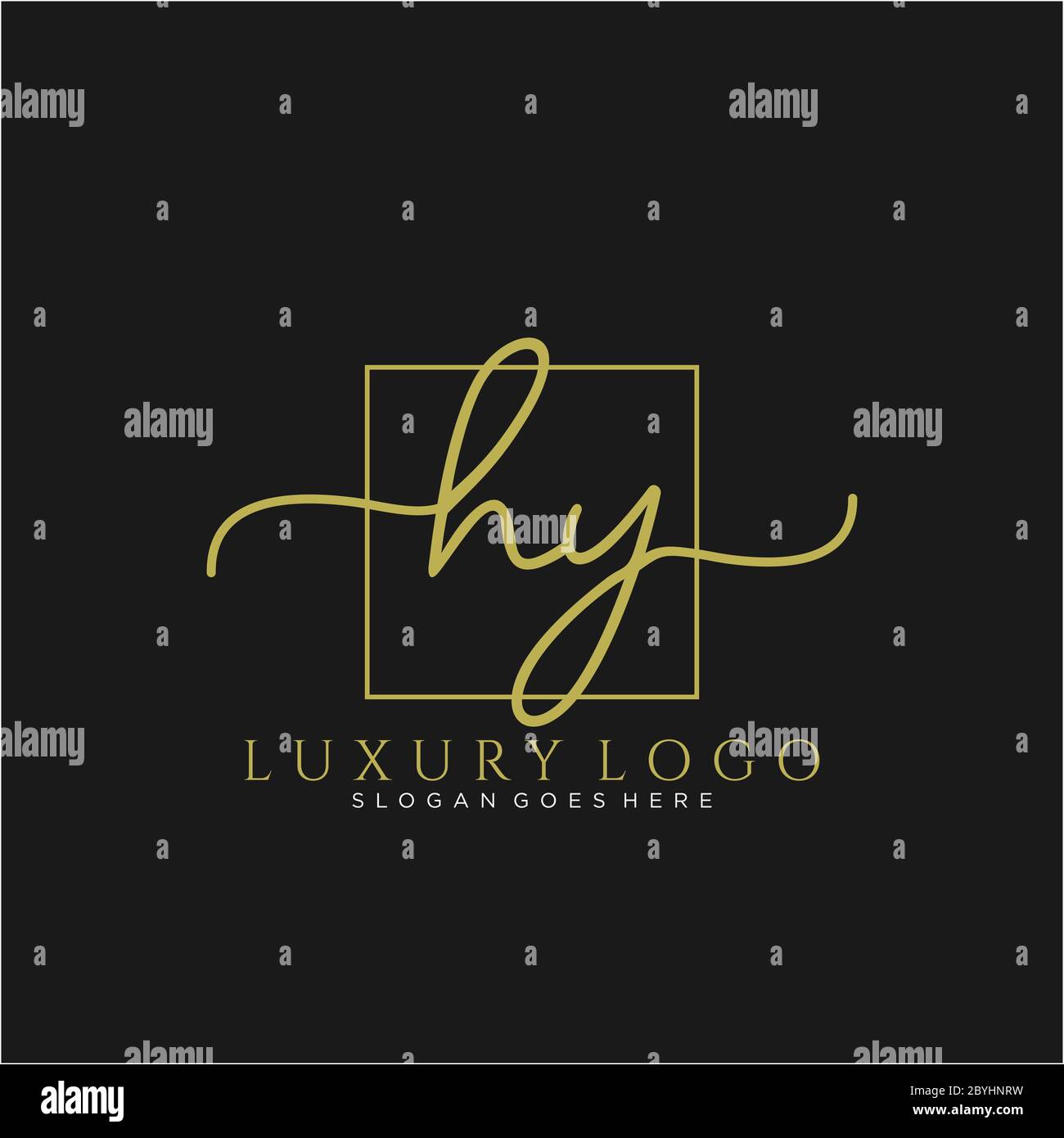Hy initials logo Stock Vector Images - Alamy