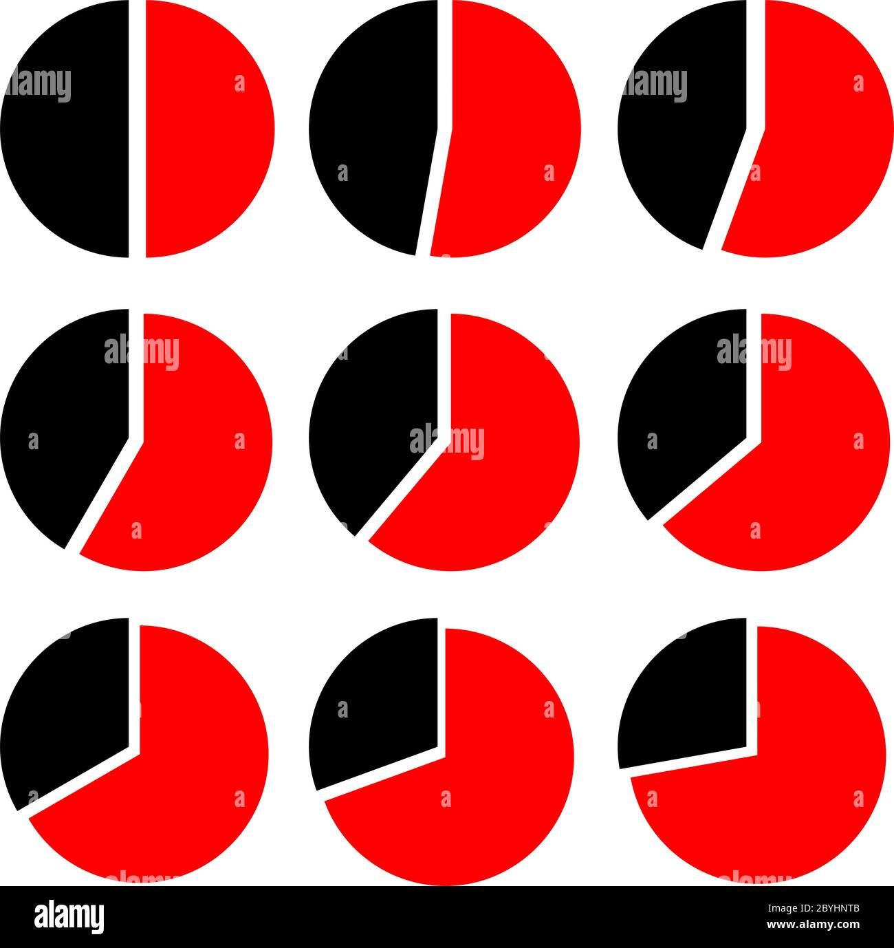Pie Chart Icon Set Vector Illustration Stock Vector Image & Art - Alamy