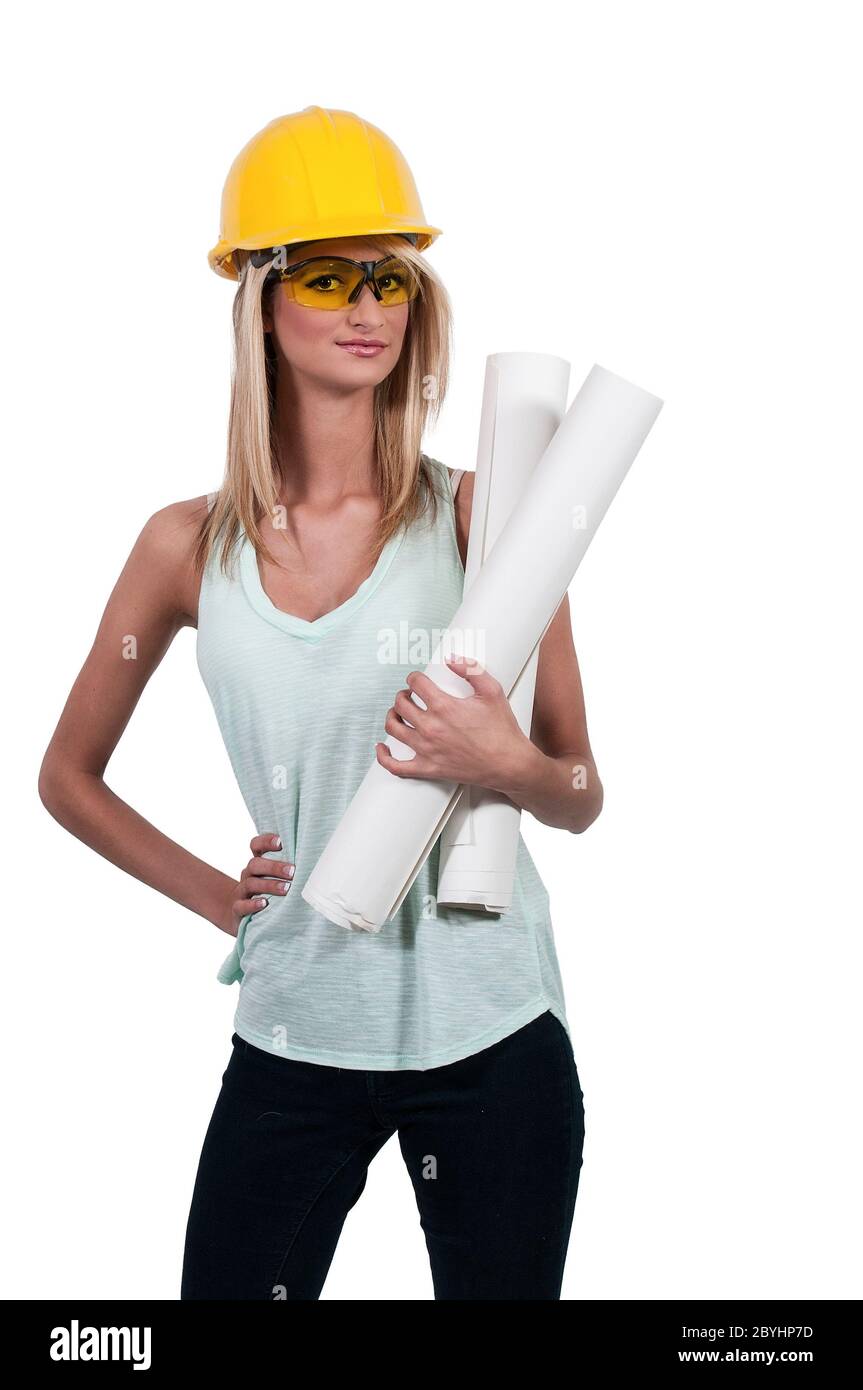 Female Construction Worker Stock Photo - Alamy
