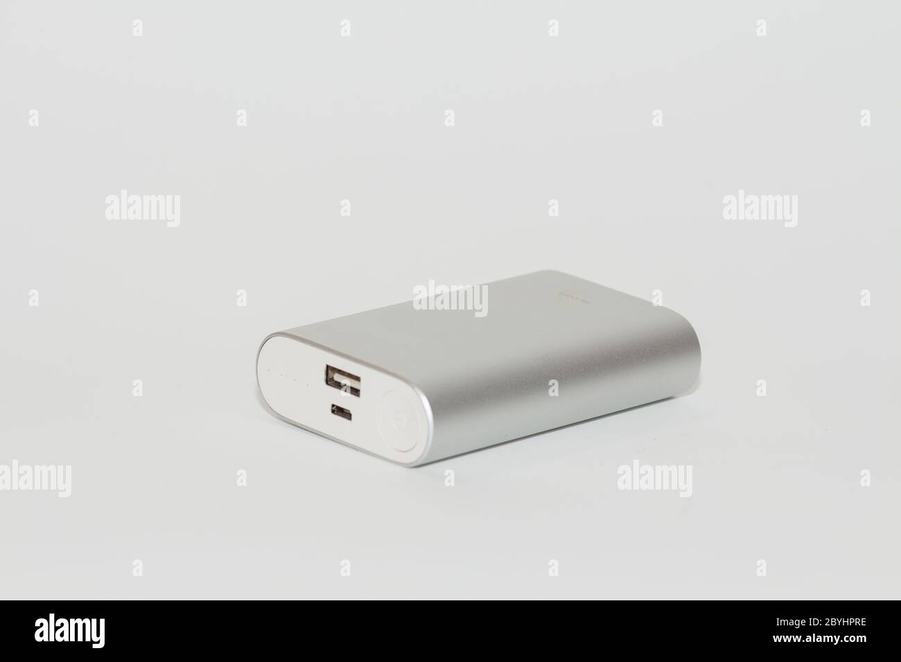 power bank on white background Stock Photo - Alamy
