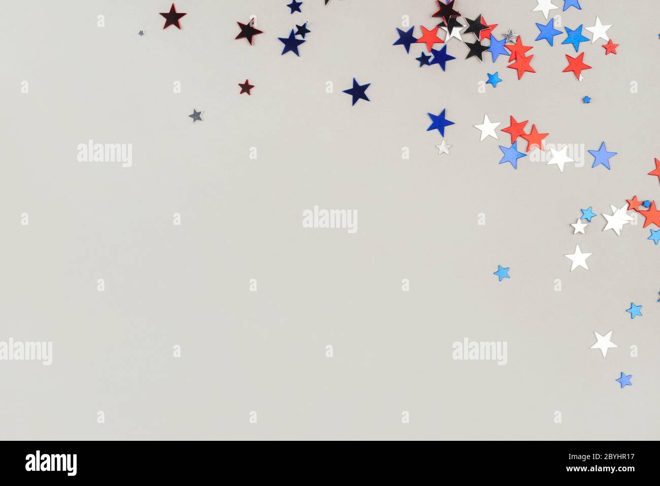 Festive background with confetti in the color of the American flag ...