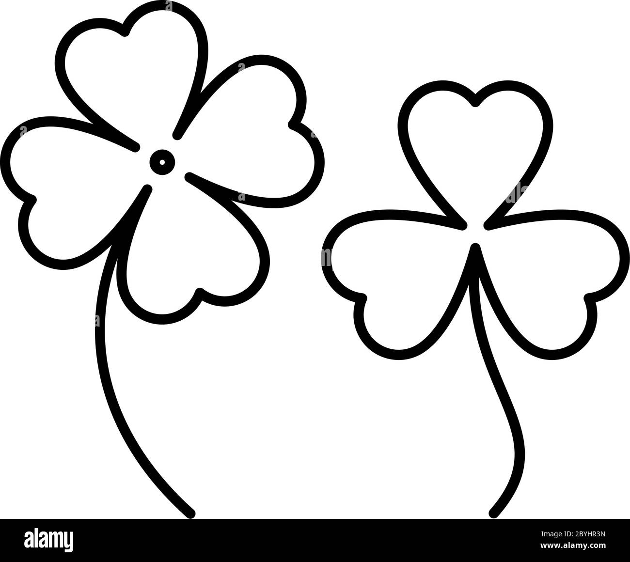 Three leaves illustration vector Black and White Stock Photos & Images ...