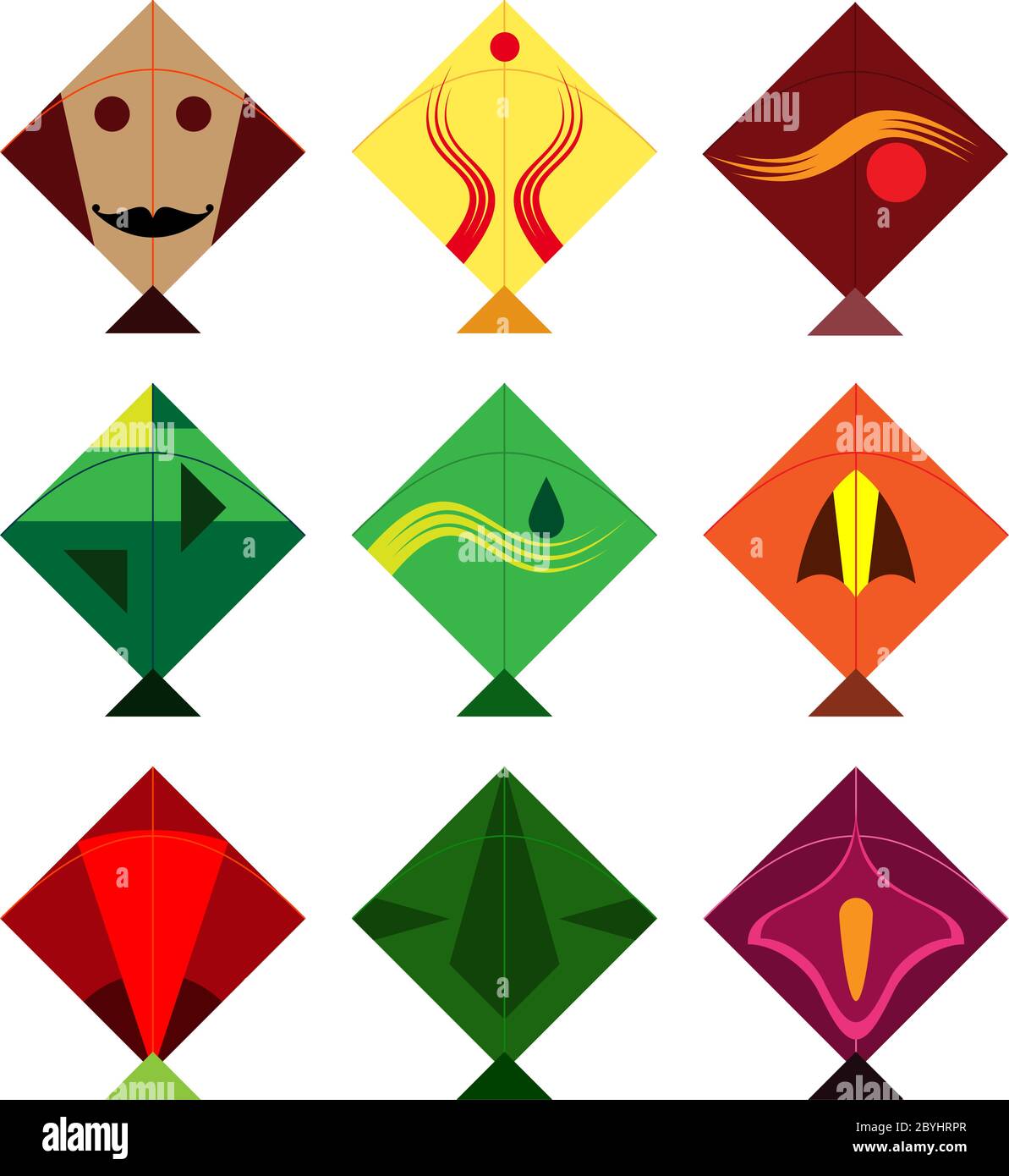 Kite Design Collection Vector Illustration Stock Vector Image & Art - Alamy