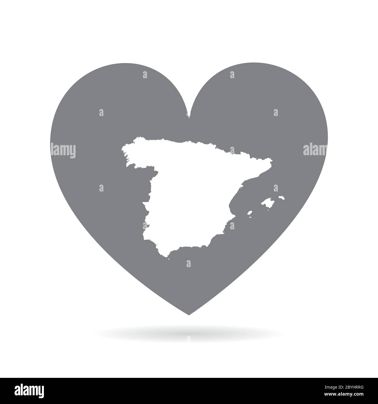 Spain 3D map with green recycle sign. 3D Rendering Stock Vector Image ...