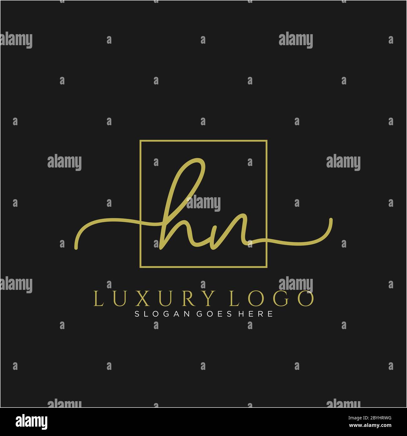 Hn initials logo hi-res stock photography and images - Alamy
