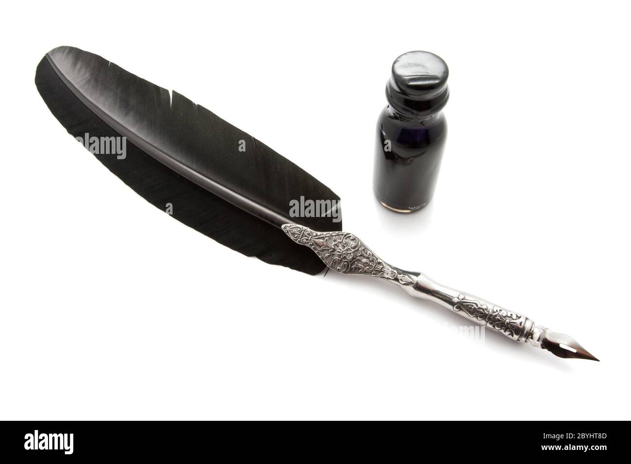 Desk quill writing Cut Out Stock Images & Pictures - Alamy