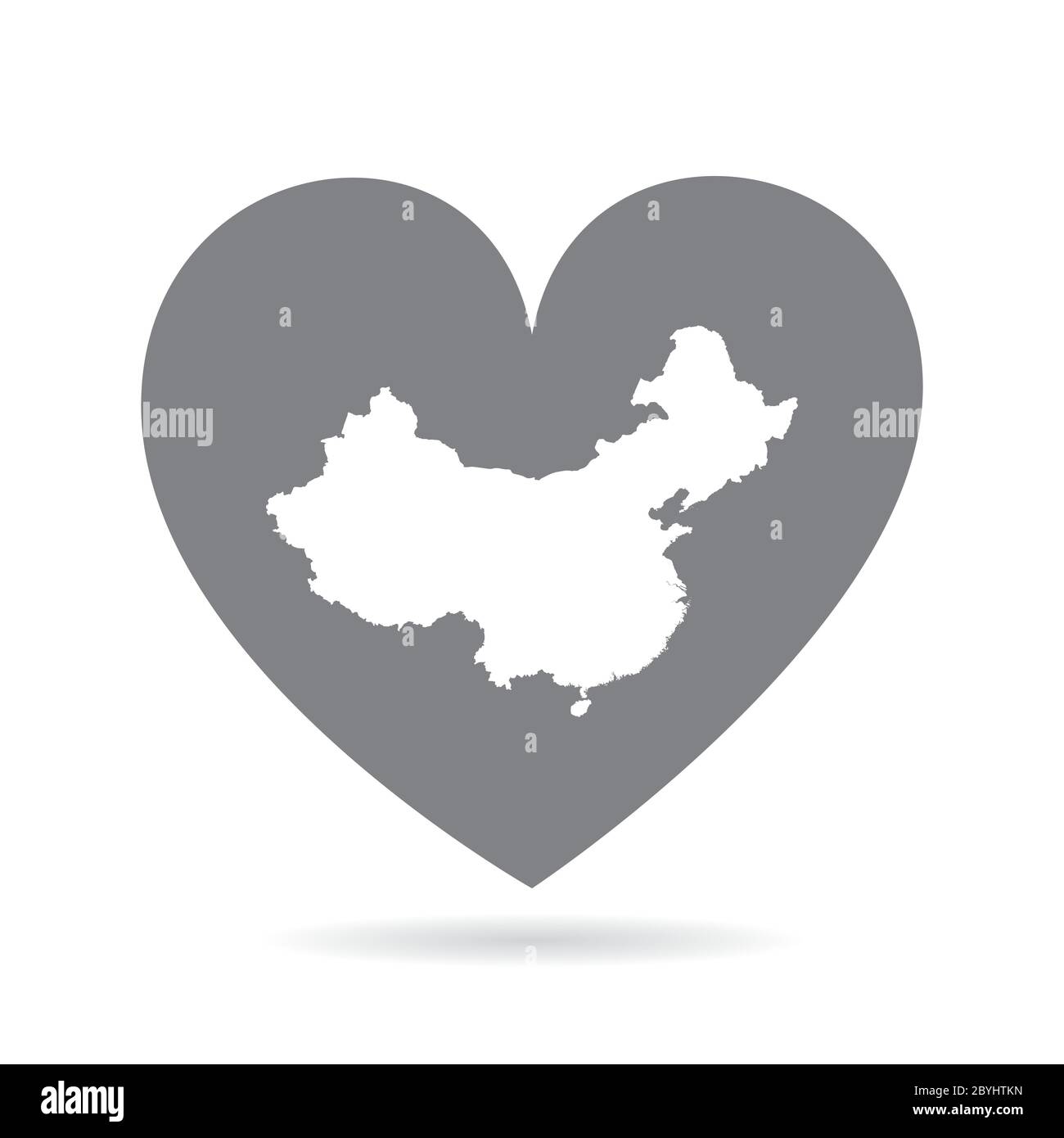China 3D map with green recycle sign. 3D Rendering Stock Vector Image ...