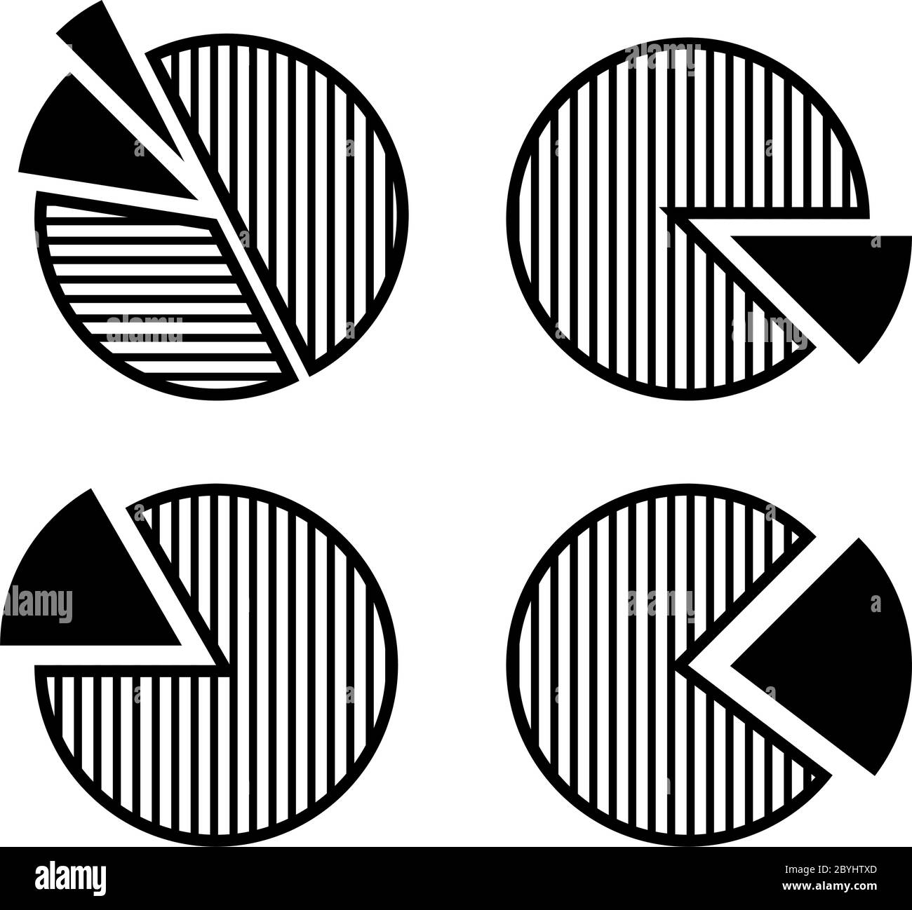 Pie Chart Icon Set Vector Illustration Stock Vector Image & Art - Alamy