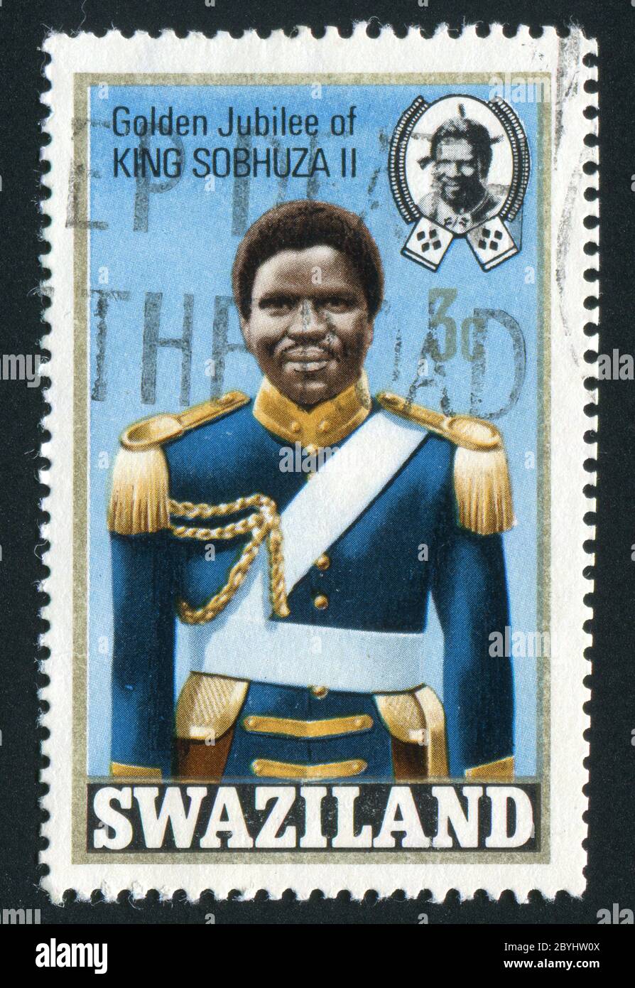SWAZILAND - CIRCA 1971: king Sobhuza II, circa 1971 Stock Photo - Alamy
