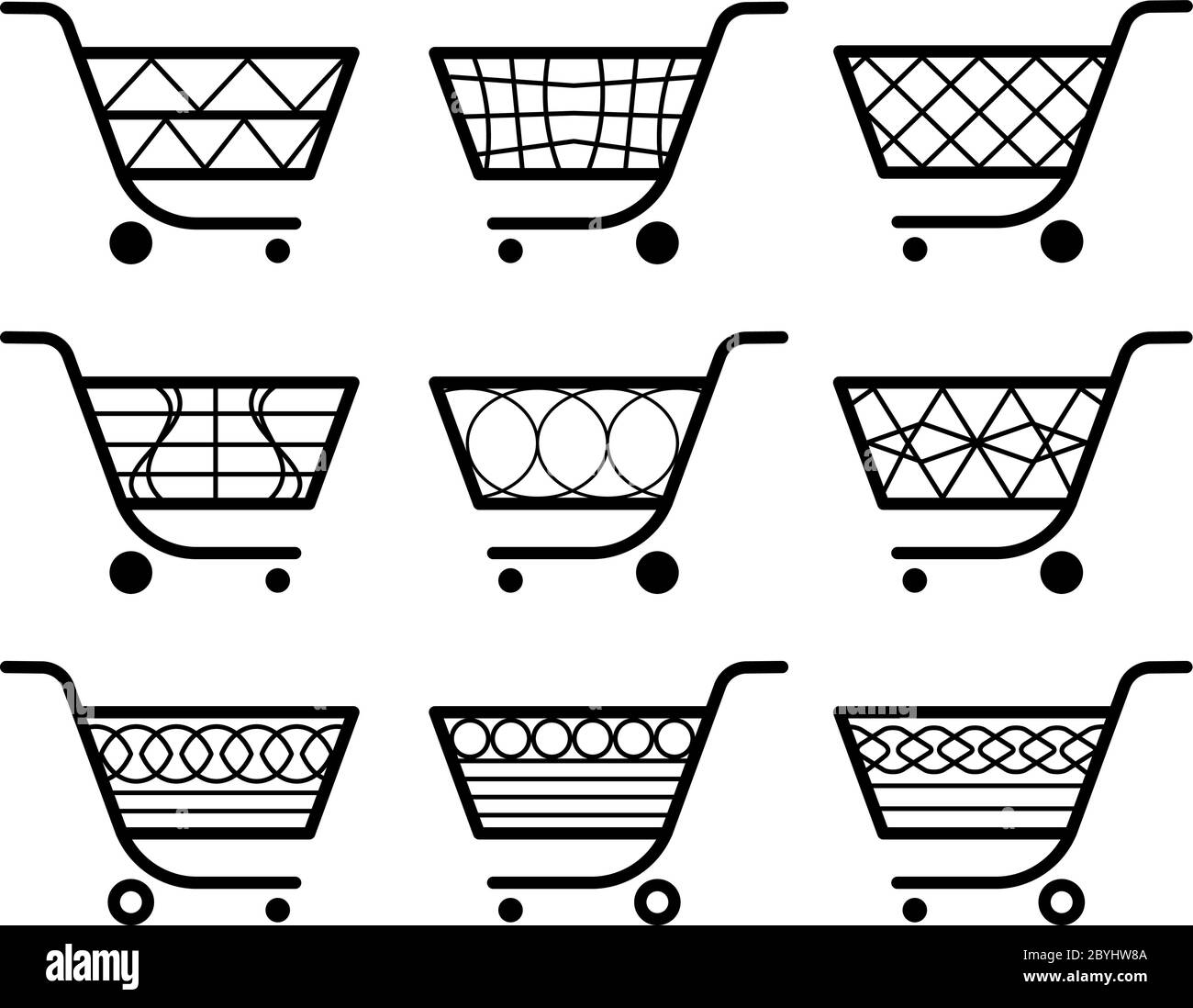 Shopping Cart Icon Vector Illustration Stock Vector Image & Art - Alamy