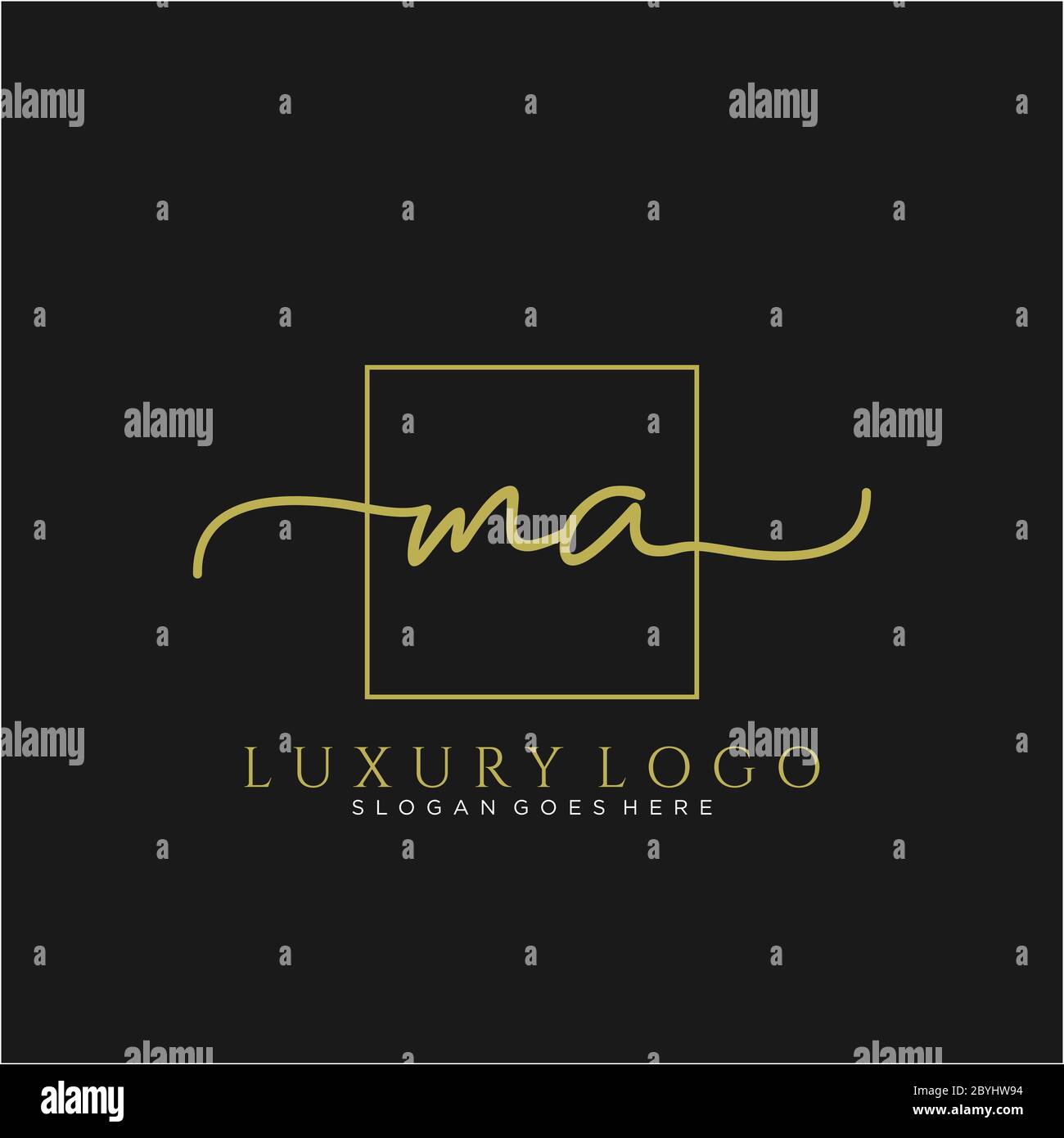 Ma initials logo hi-res stock photography and images - Alamy