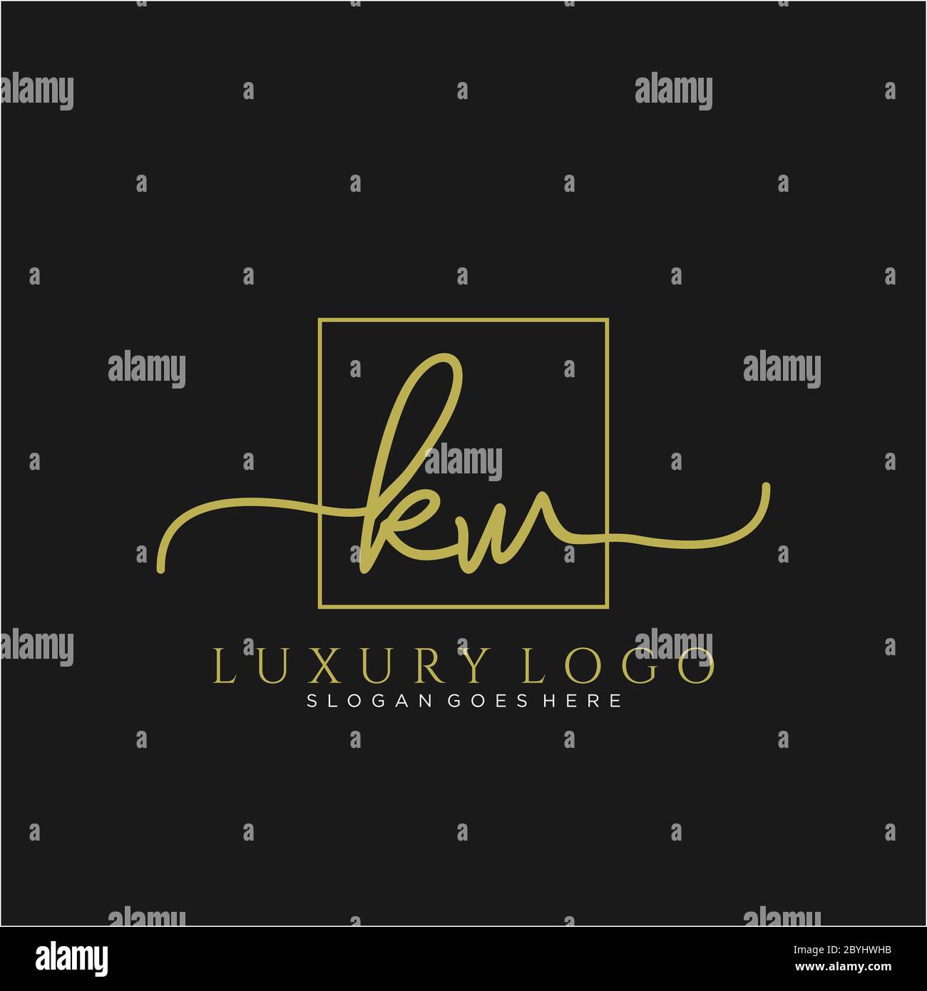Initials kw Stock Vector Images - Alamy