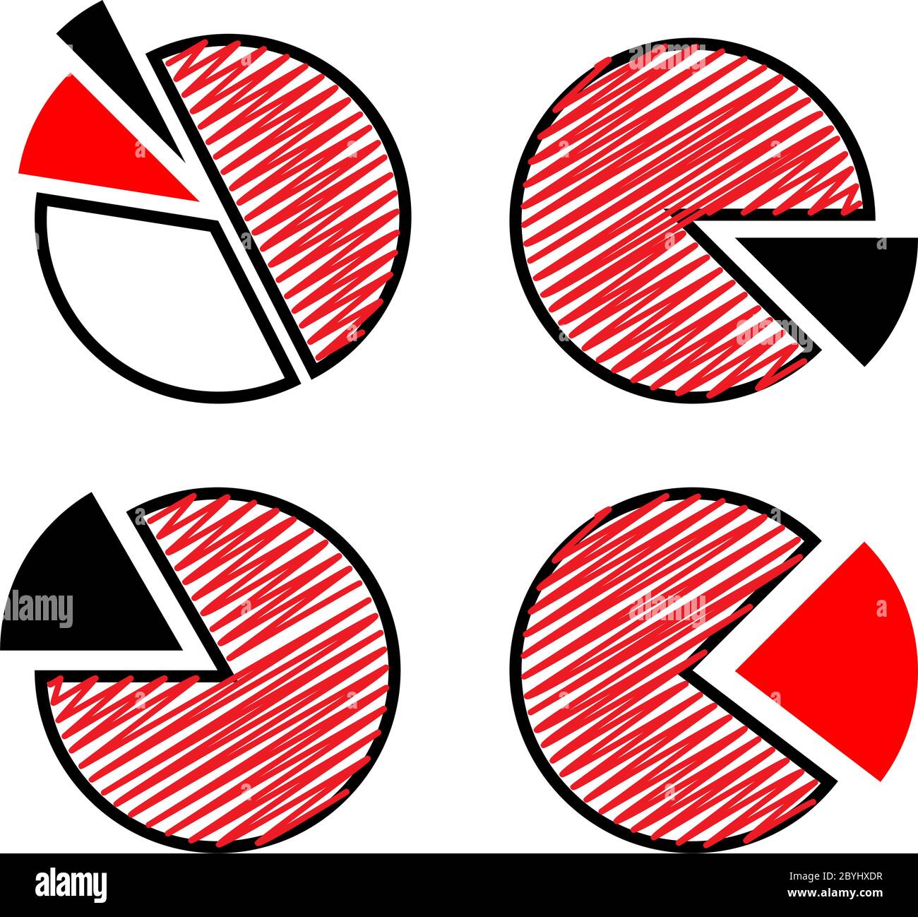 Pie Chart Icon Set Vector Illustration Stock Vector Image & Art - Alamy