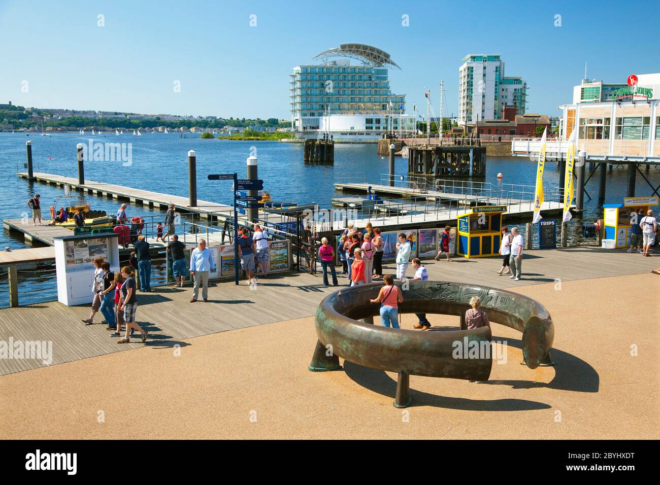 Celtic Ring Sculpture,Cardiff Bay, Cardiff, Wales, UK Stock Photo - Alamy