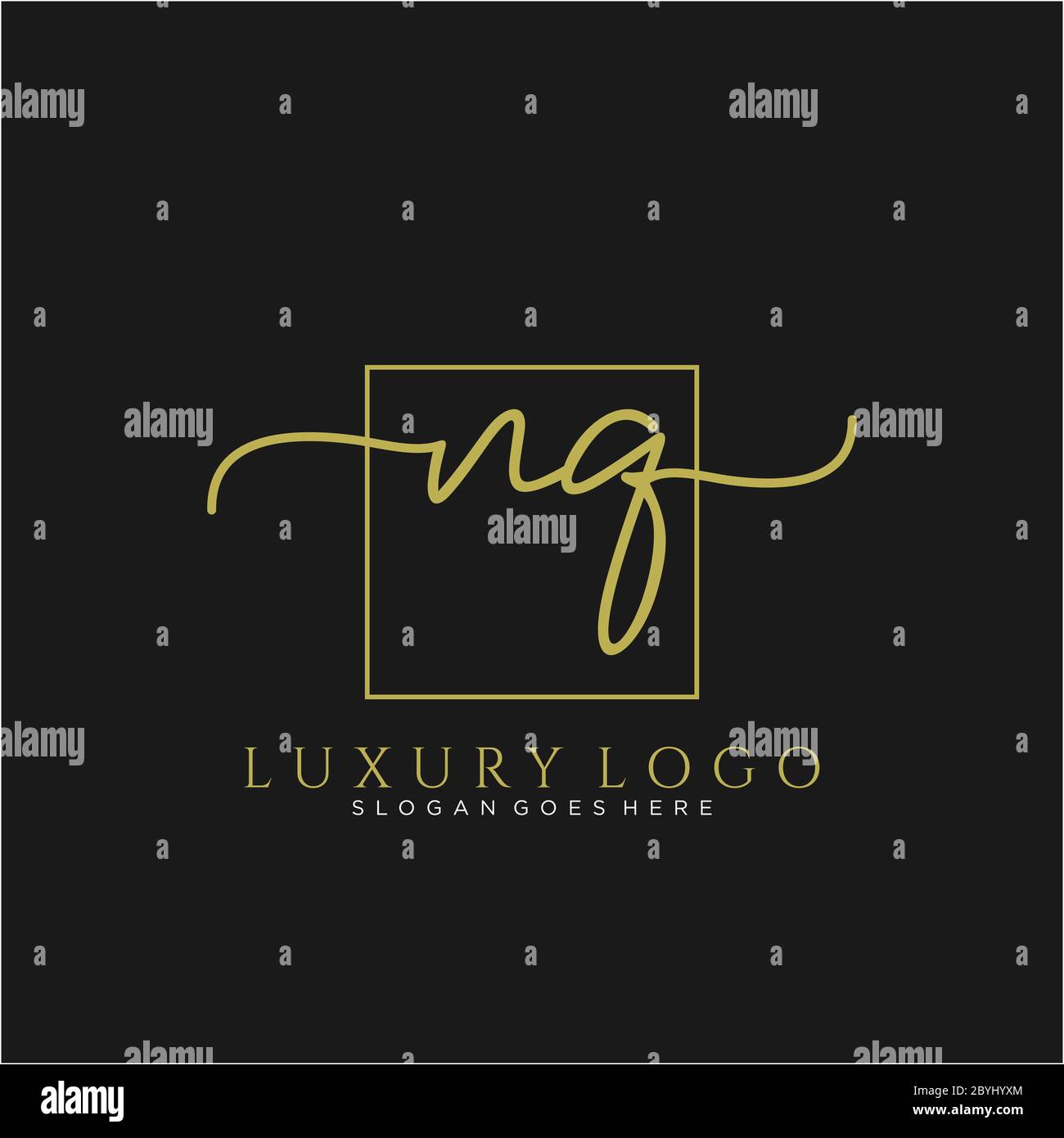 Nq initials logo hi-res stock photography and images - Alamy