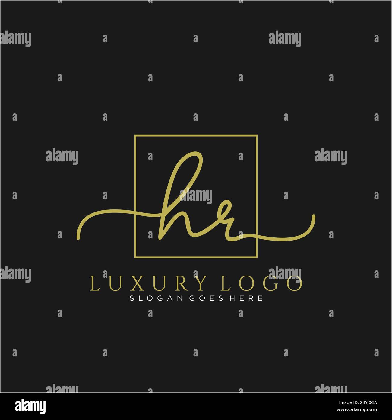 Hr initials logo hi-res stock photography and images - Alamy