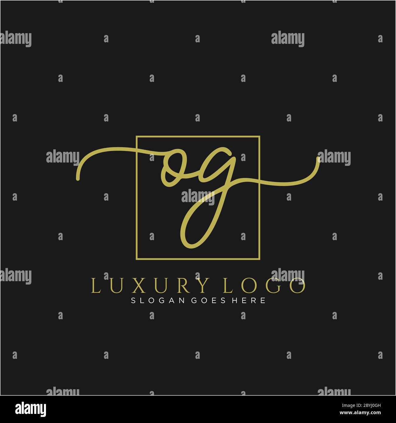 Og initials logo hi-res stock photography and images - Alamy