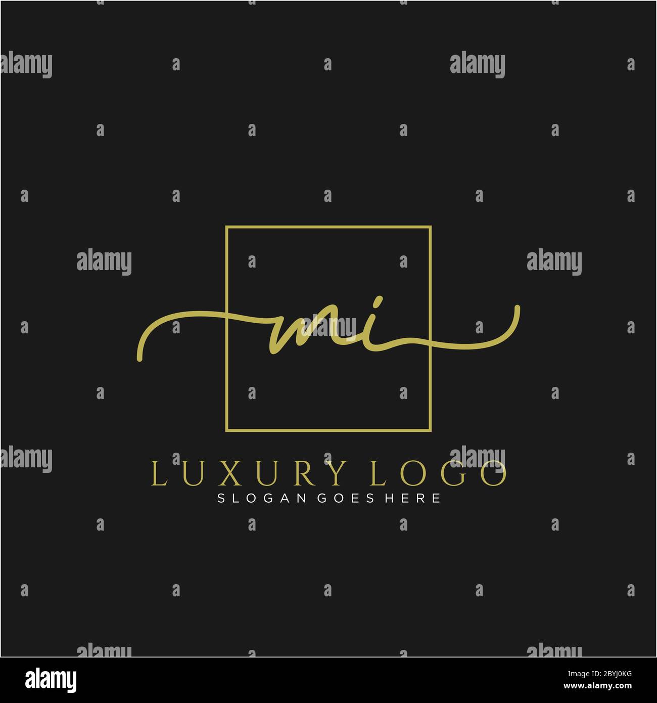 Mi initials logo Stock Vector Images - Alamy