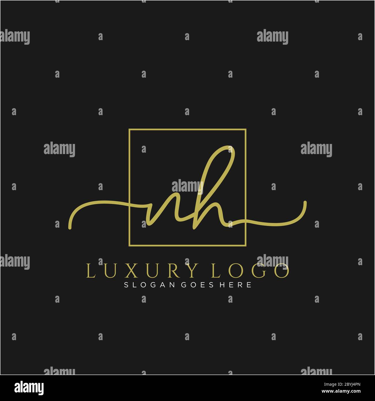 Initials nh Stock Vector Images - Alamy