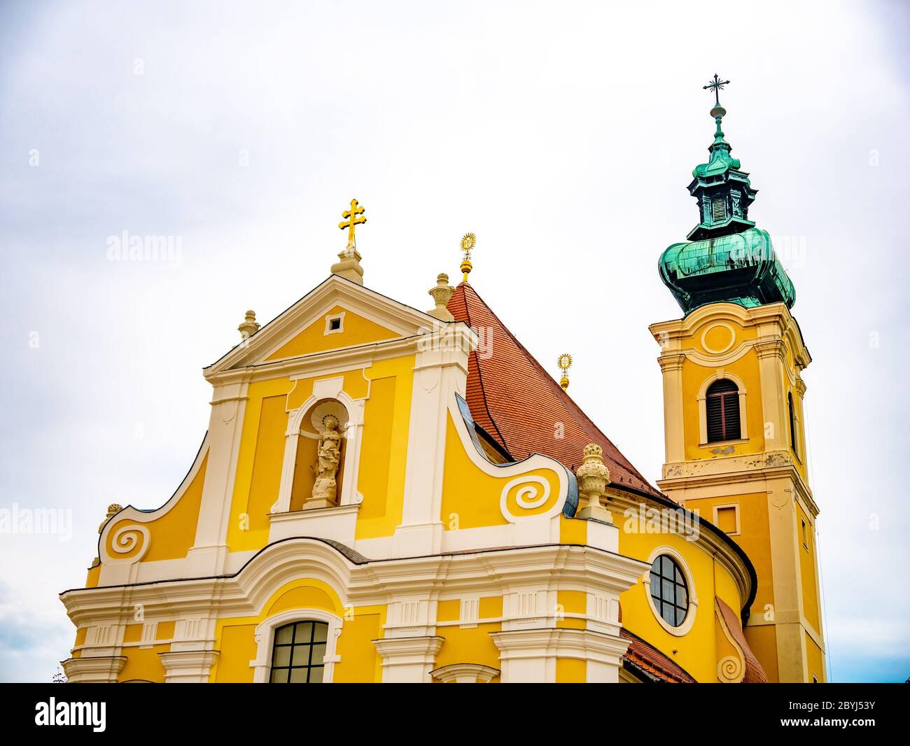 Historic catholic church in Gyor, Hungary Stock Photo - Alamy