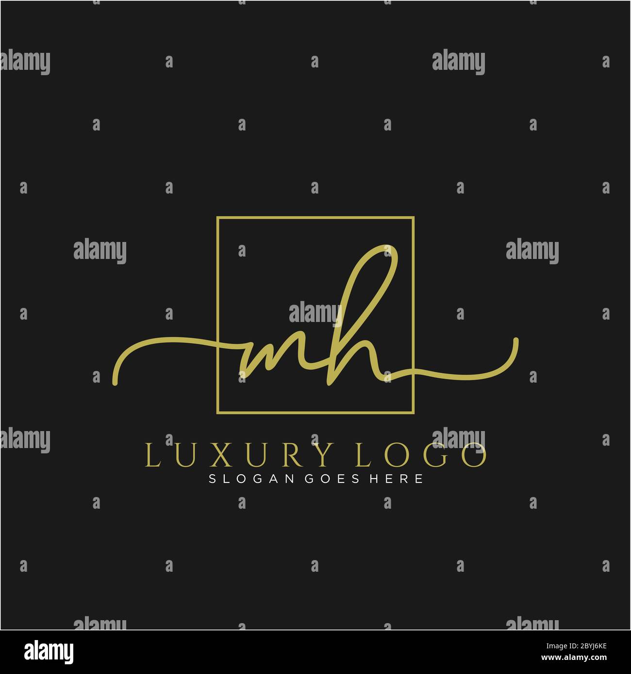 Mh initials logo Stock Vector Images - Alamy