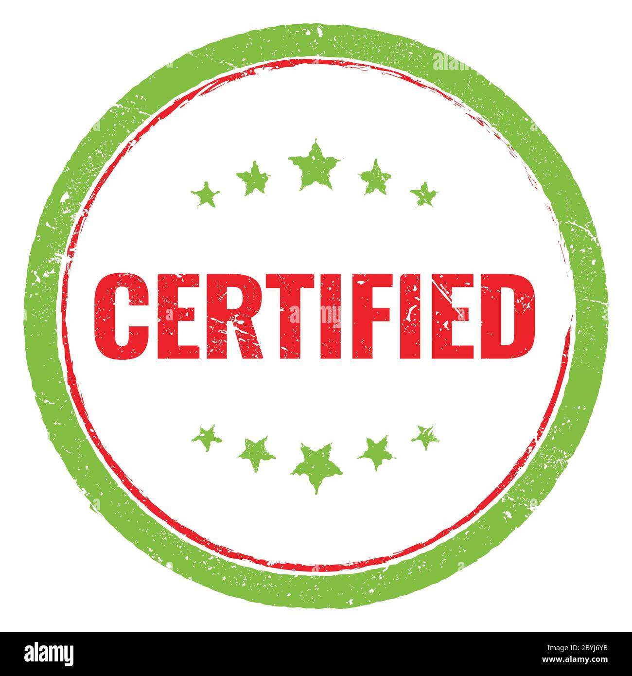 CERTIFIED green red stamp Stock Photo - Alamy